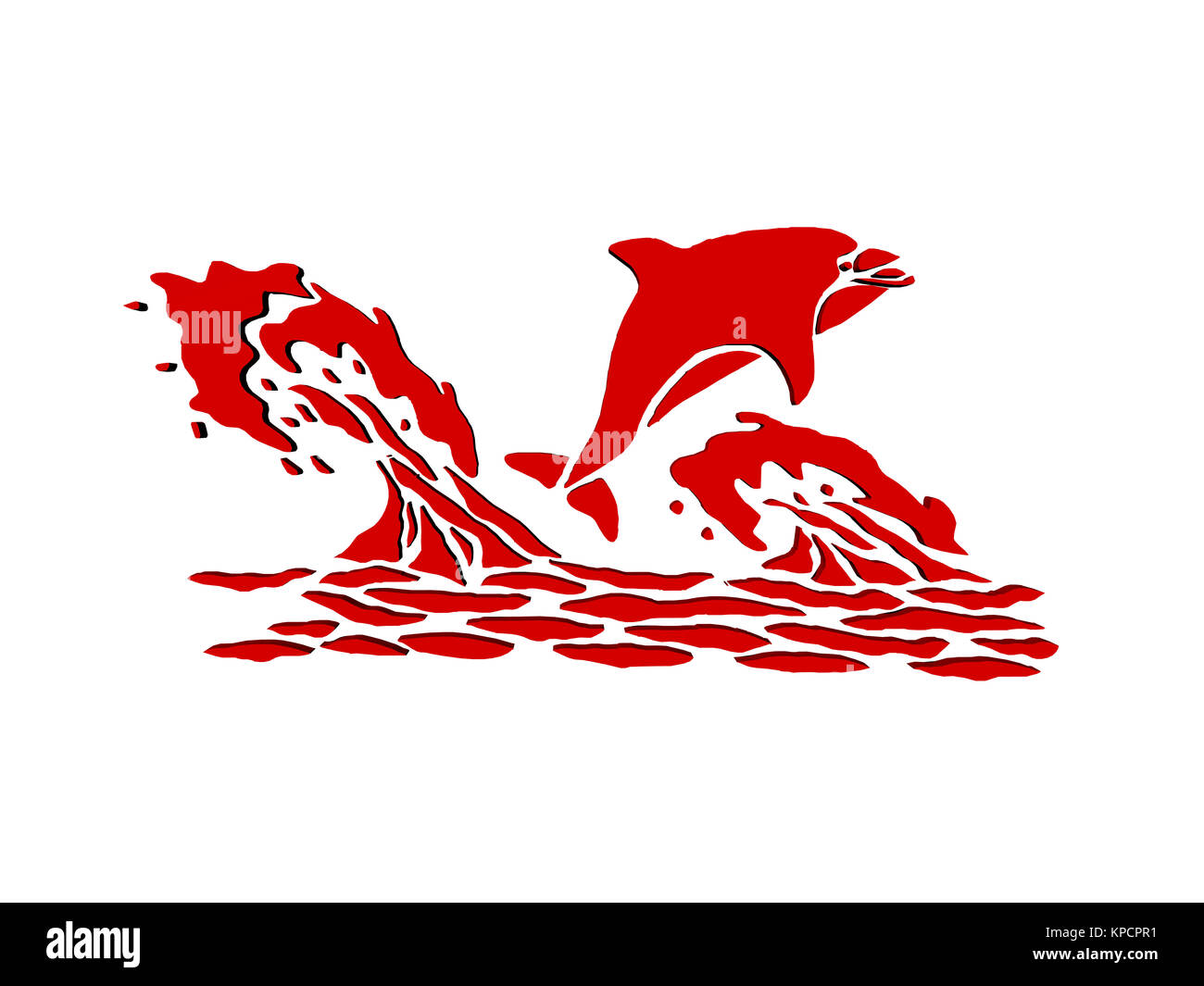 Dolphin line drawing hi-res stock photography and images - Alamy