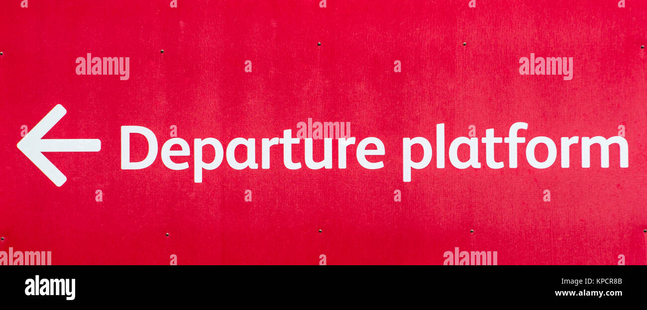 Departure Platform Sign Stock Photo - Alamy
