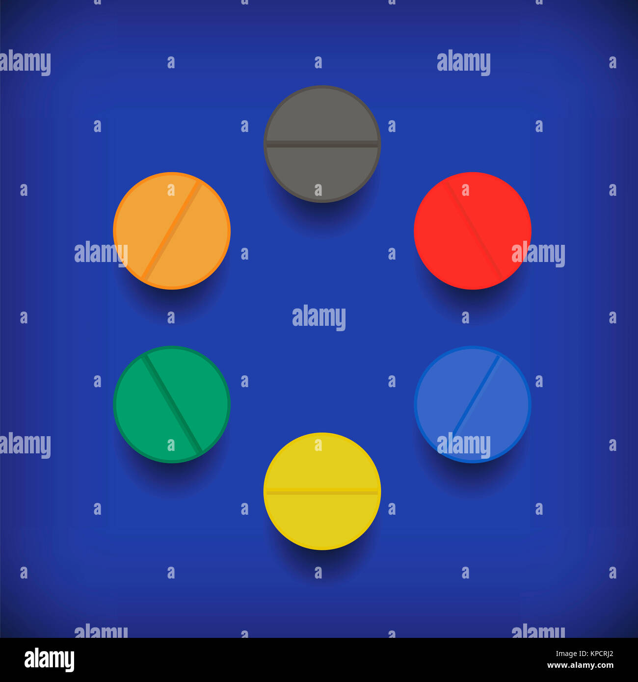 Set of Colorful Pills Stock Photo - Alamy