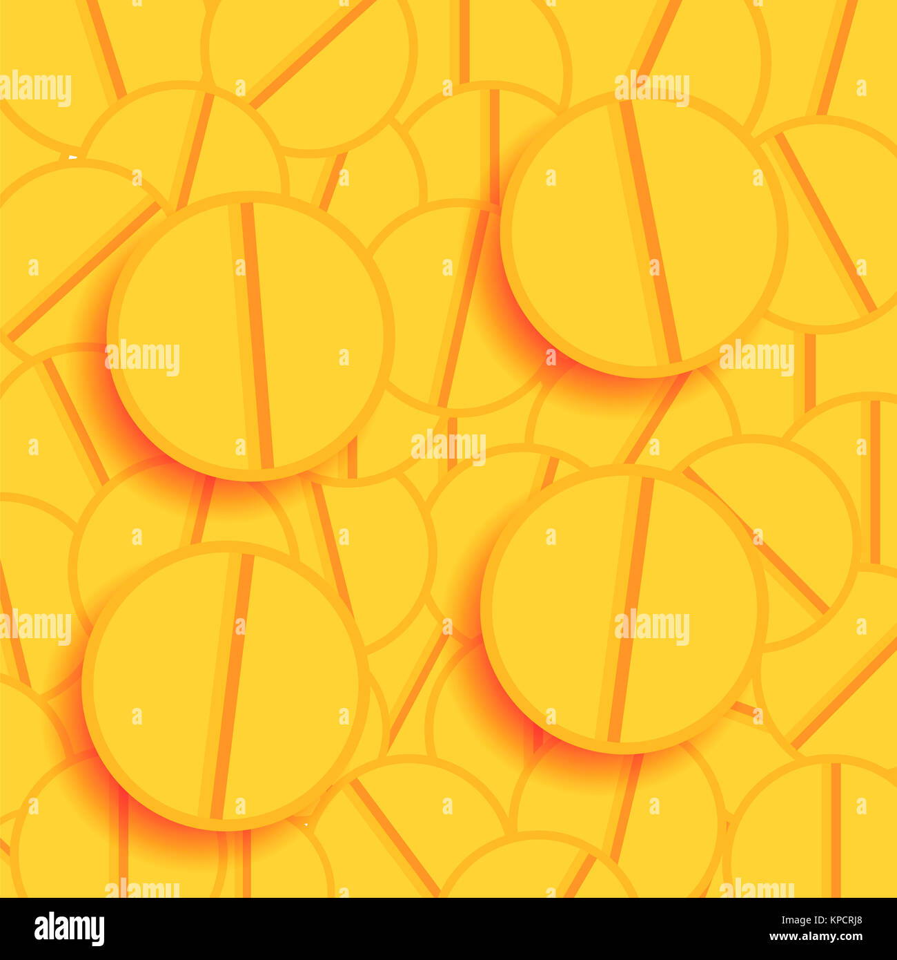 Set of Yellow Pills Stock Photo - Alamy