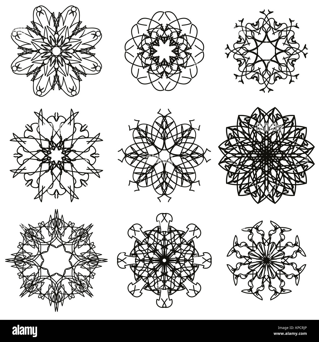 Set of Rosettes Stock Photo - Alamy