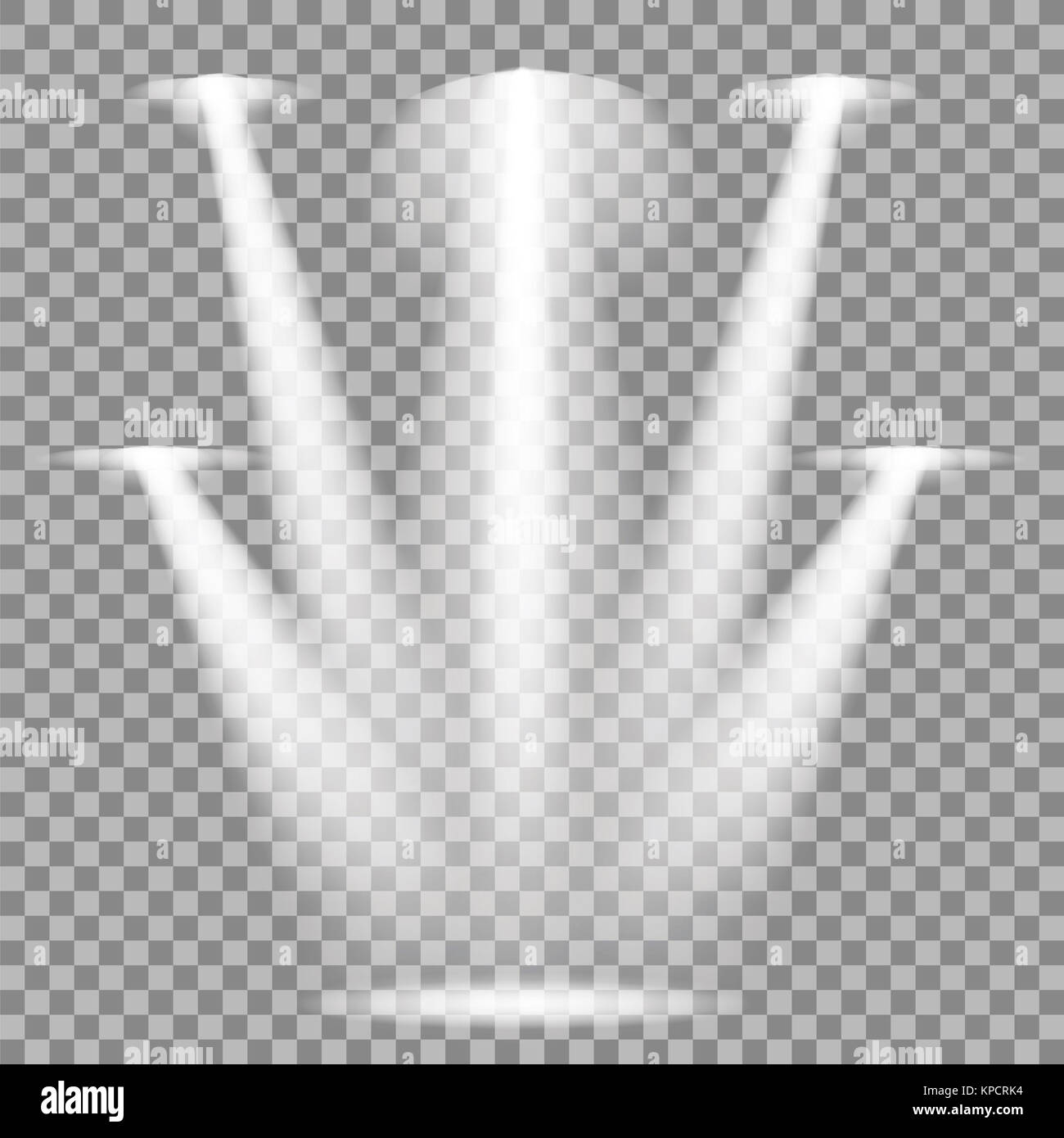 Set of White Spotlights Stock Photo - Alamy