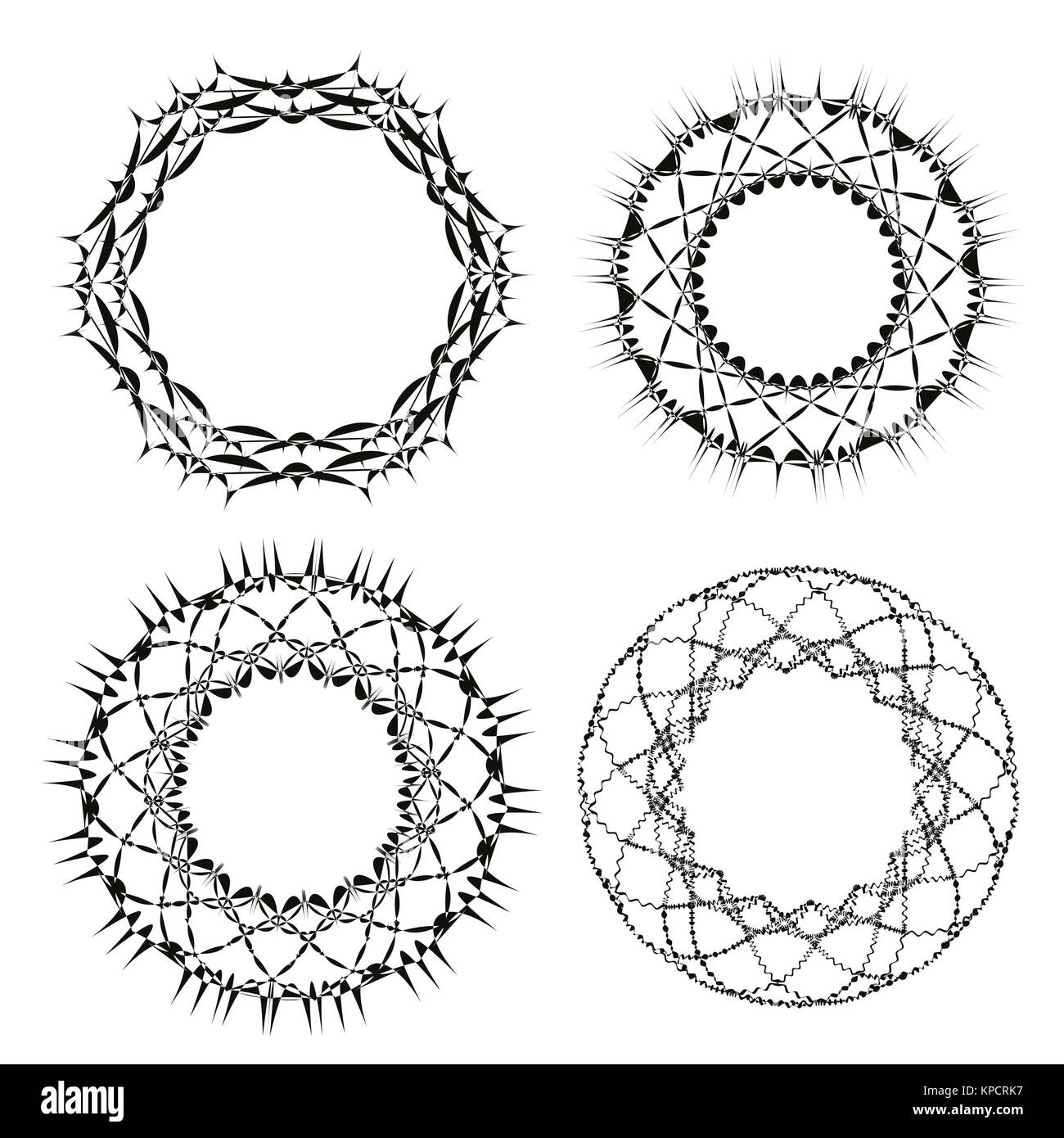 Set of Circle Ornamentrs Stock Photo - Alamy