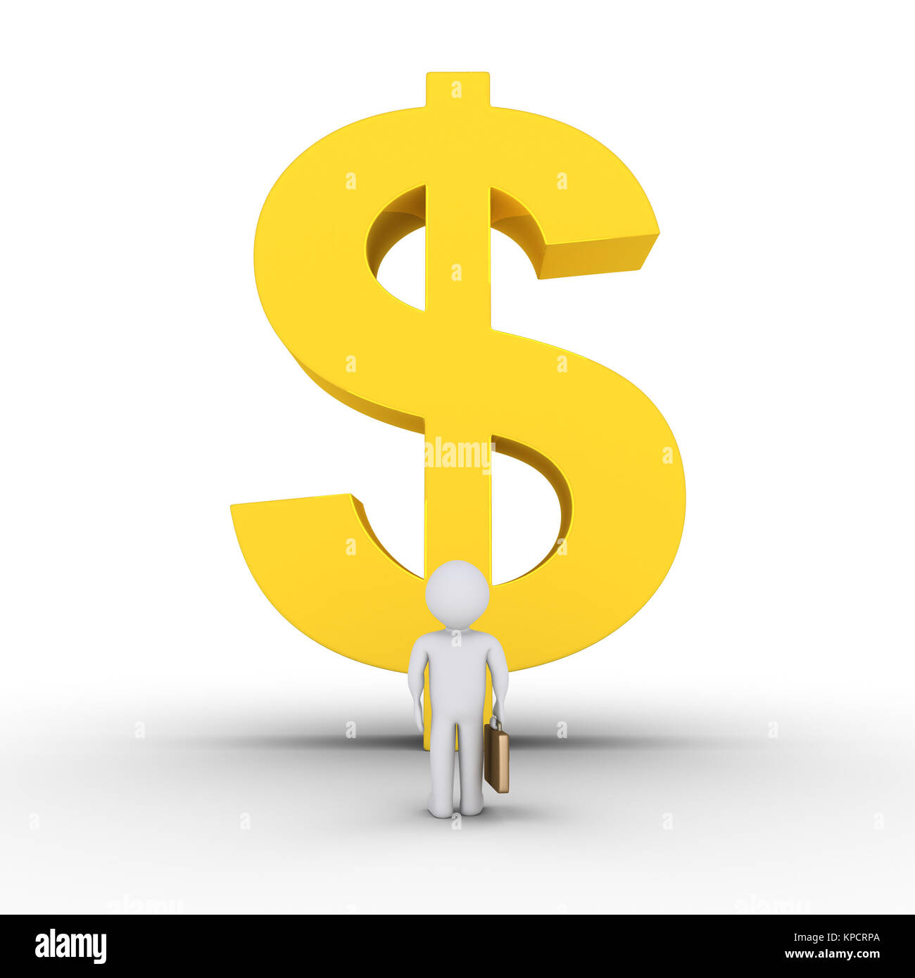 Businessman and big dollar symbol Stock Photo - Alamy