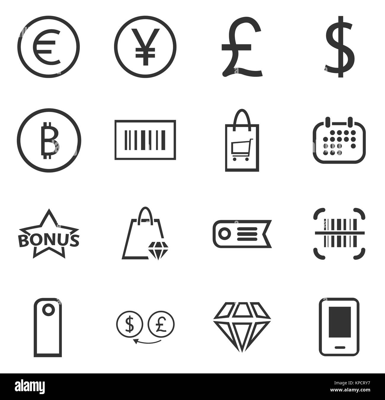 E-commerce icons set Stock Photo - Alamy