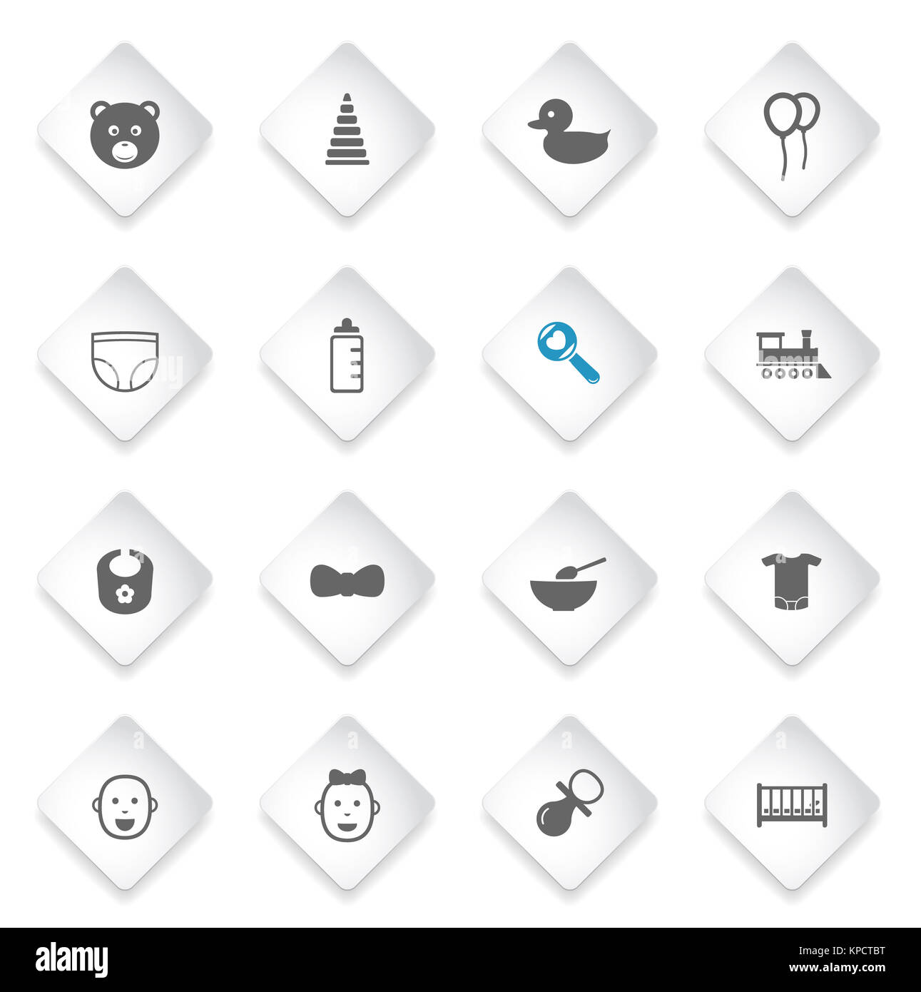 Baby icons set Stock Photo - Alamy