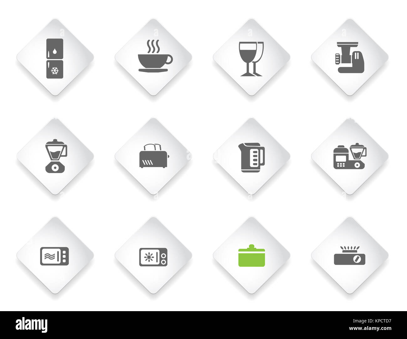 Kitchen Utensils Icon Set Stock Photo - Alamy