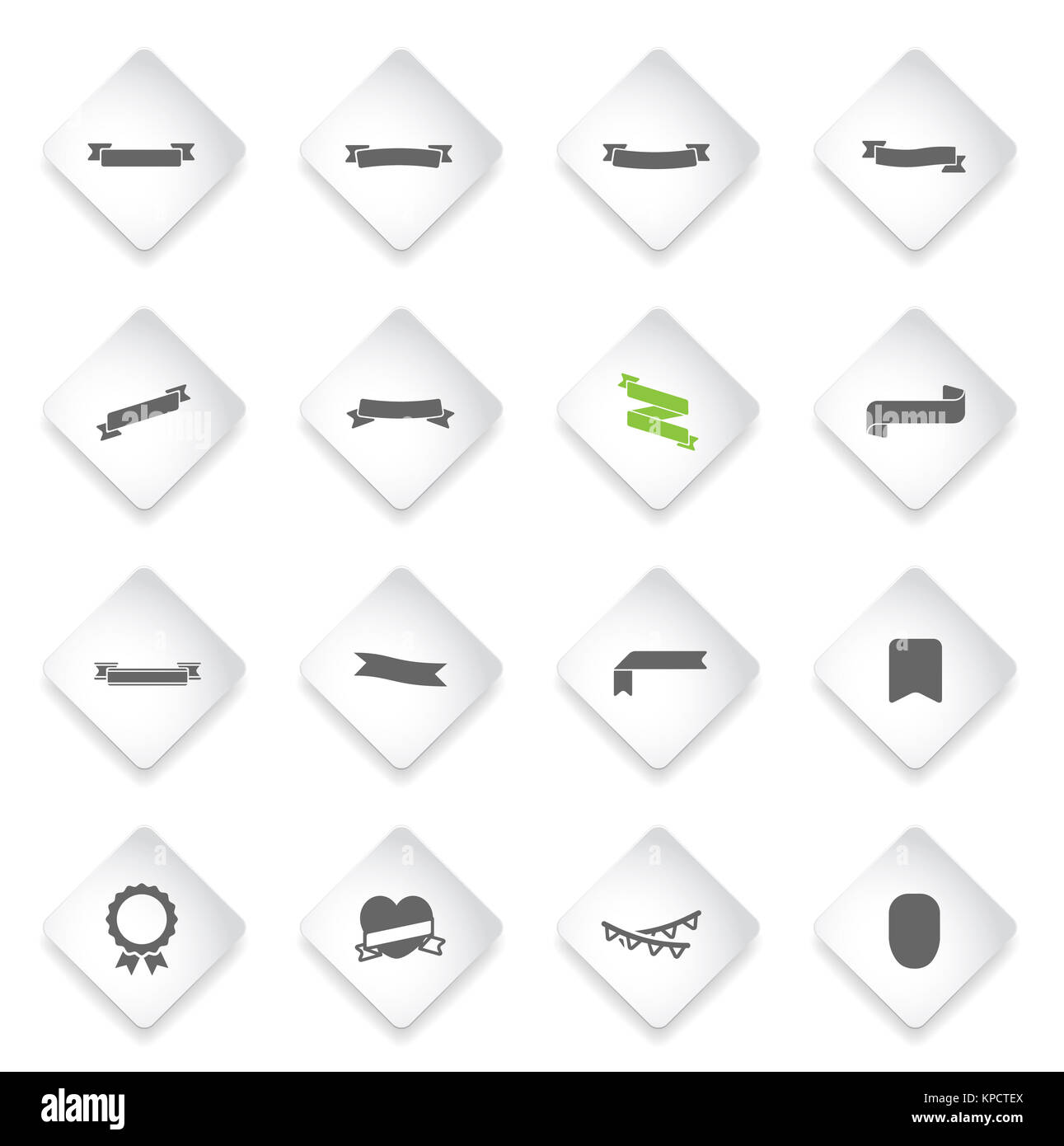 Ribbon simply icons Stock Photo - Alamy