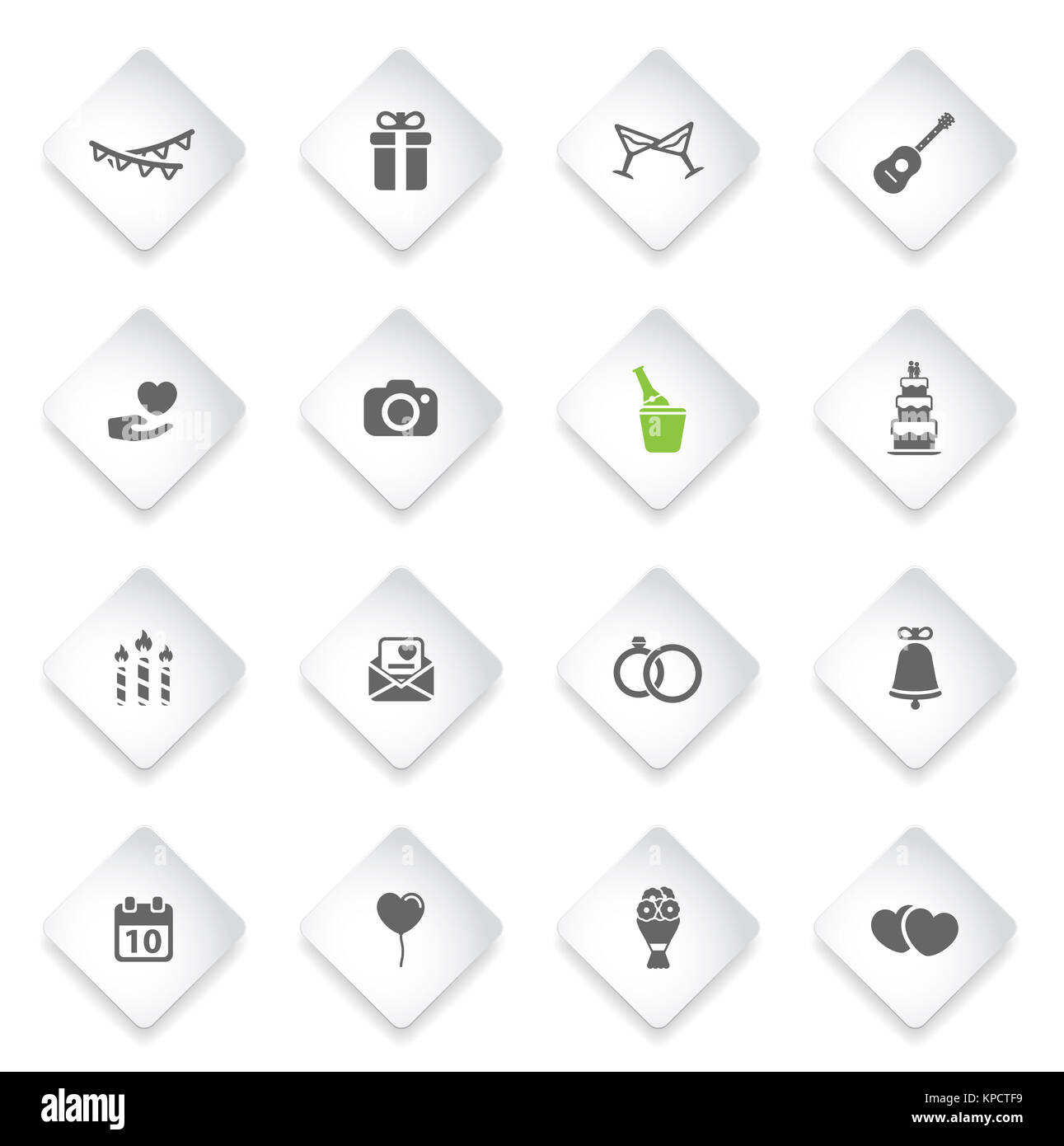 Wedding cake candles in Cut Out Stock Images & Pictures - Alamy