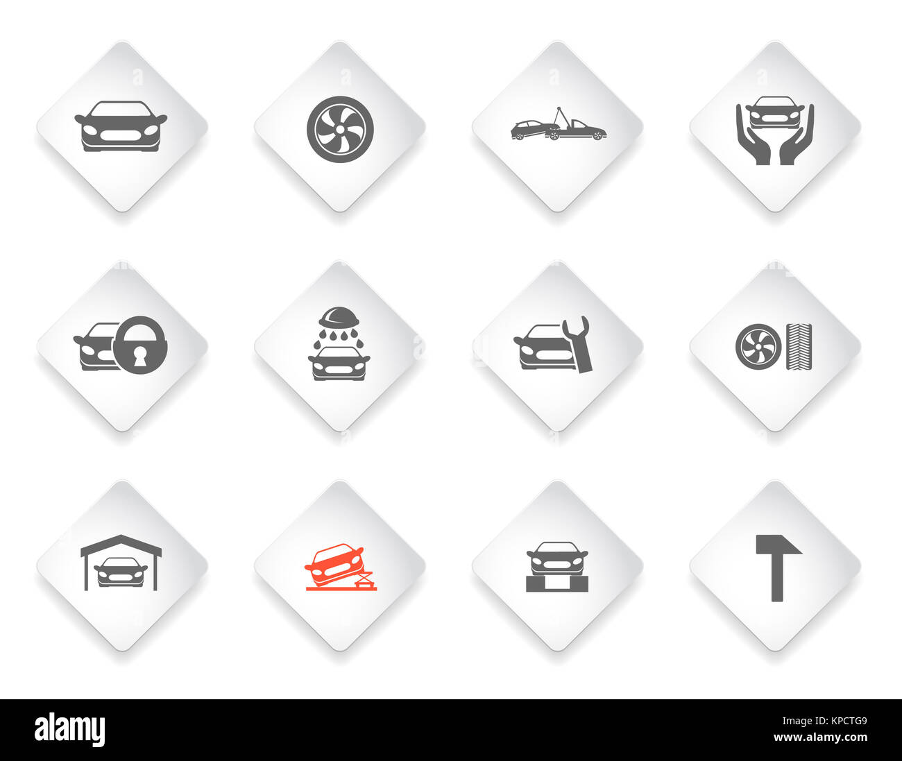 Car service maintenance icon set Stock Photo - Alamy