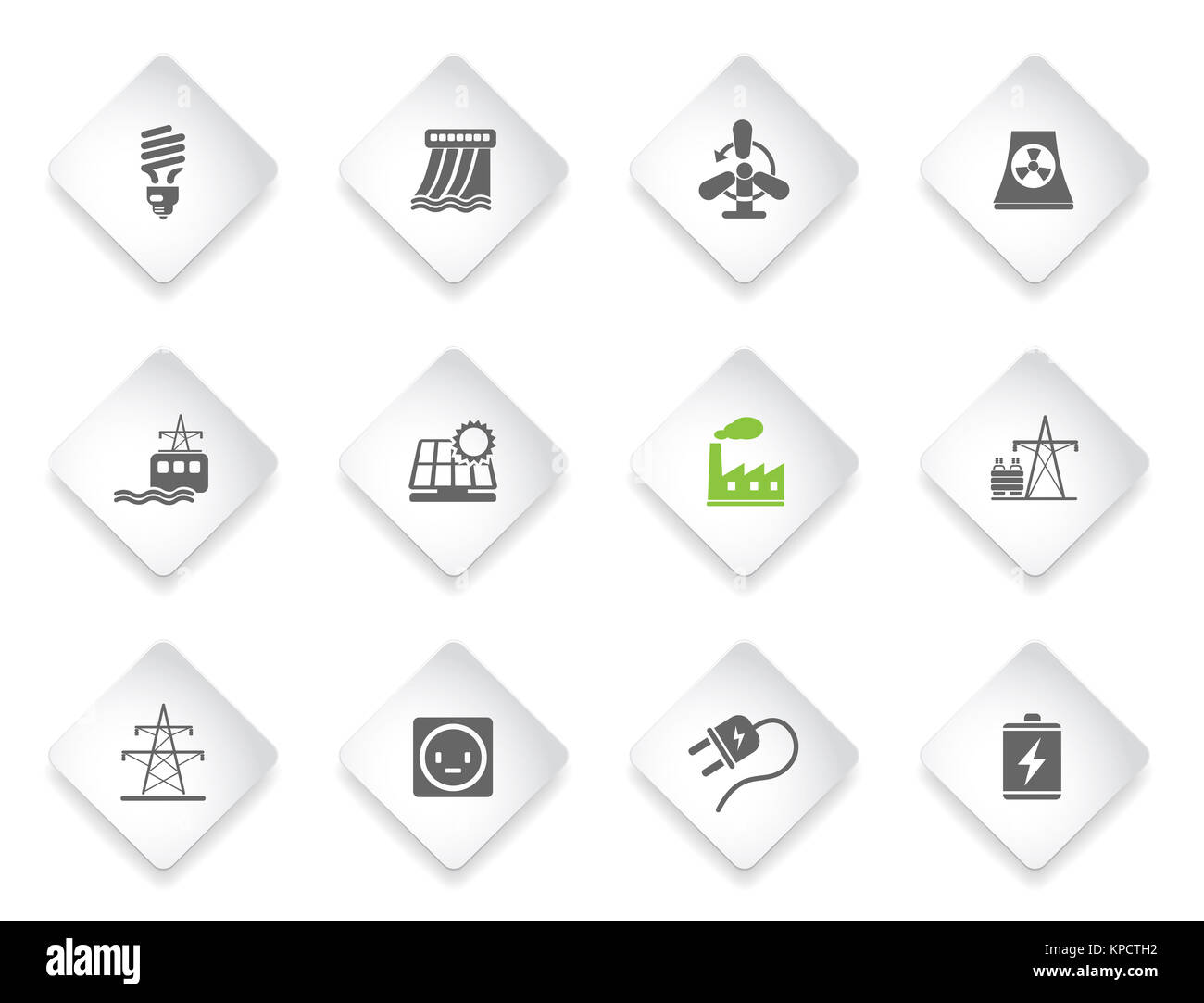 Energy and Industry icons set Stock Photo - Alamy