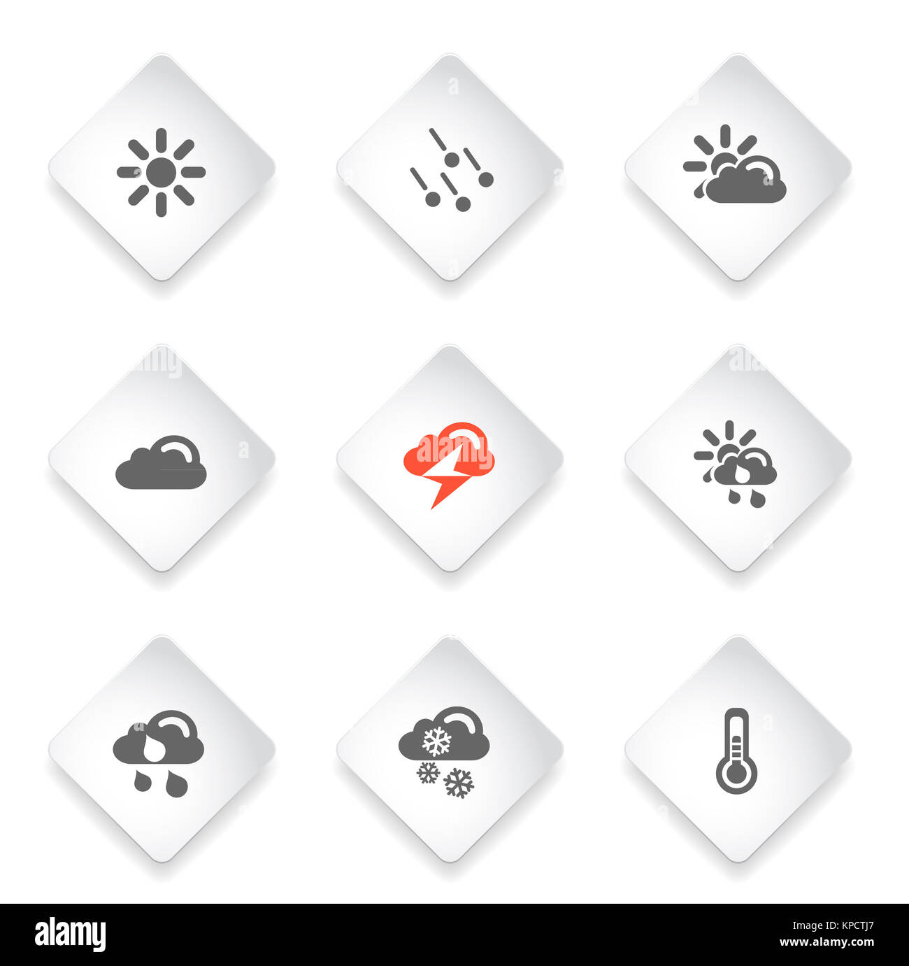 Weather simple vector icons Stock Photo - Alamy