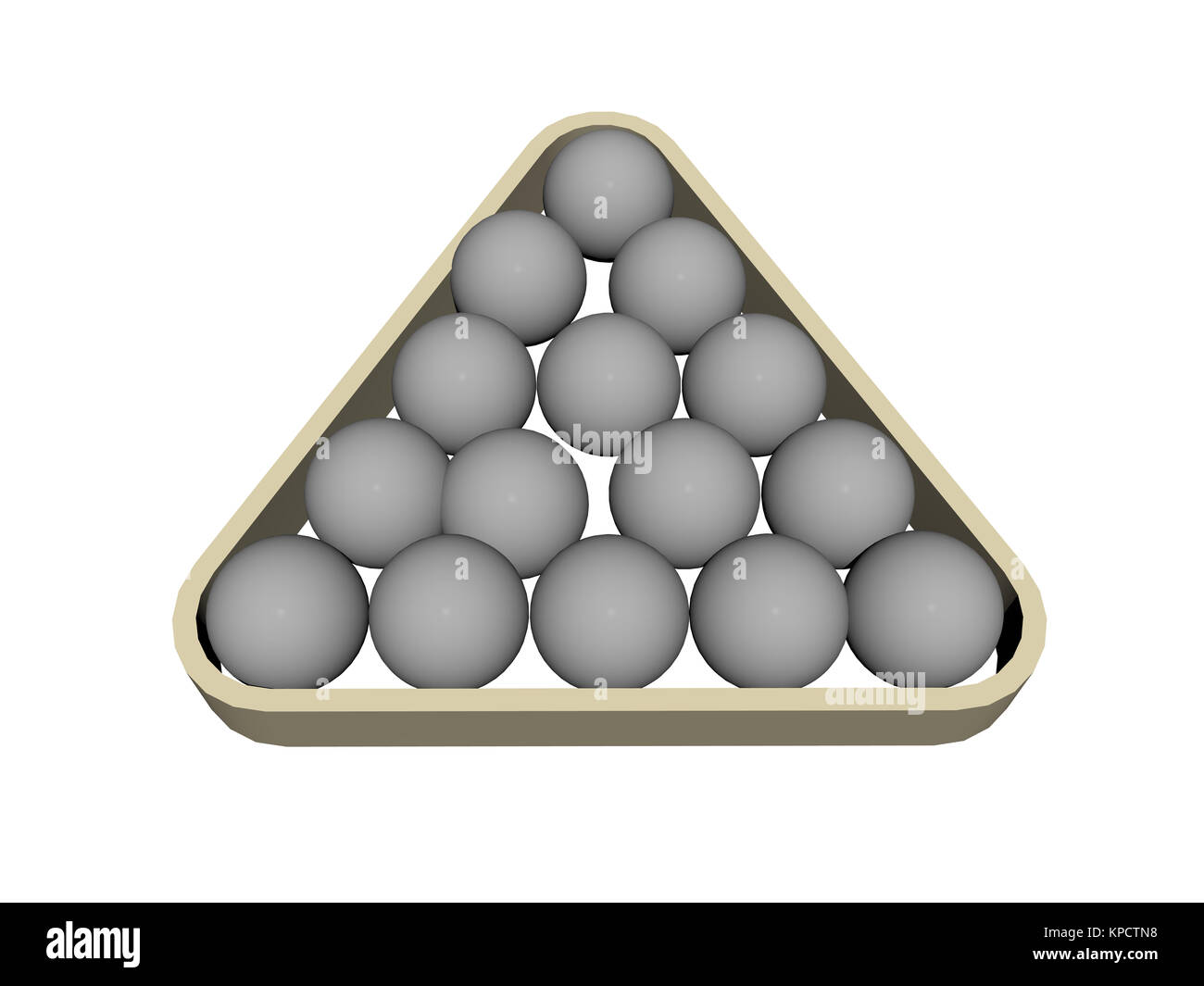 Billiard balls in the triangular frame Stock Photo - Alamy