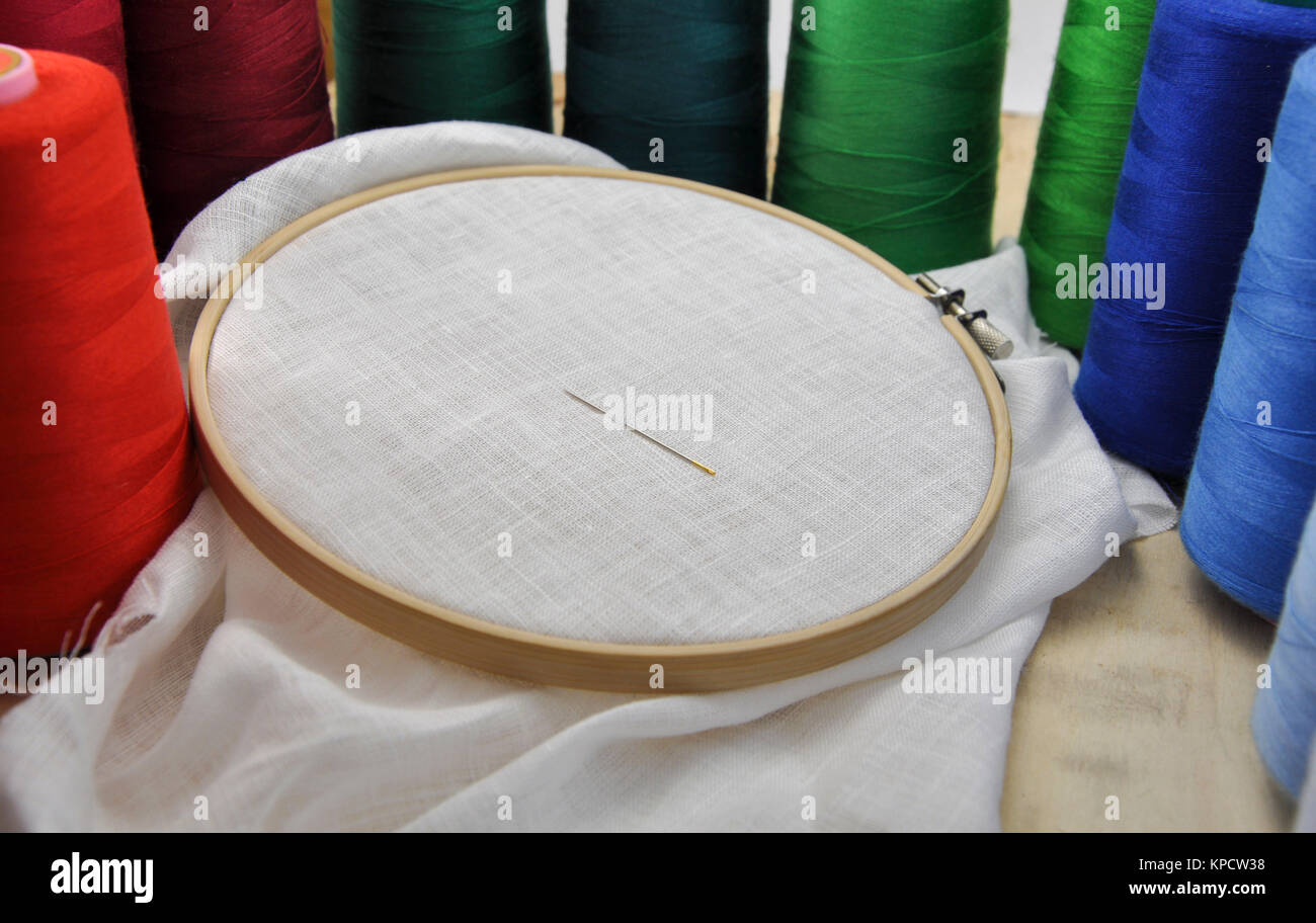 Set for embroidery Stock Photo - Alamy