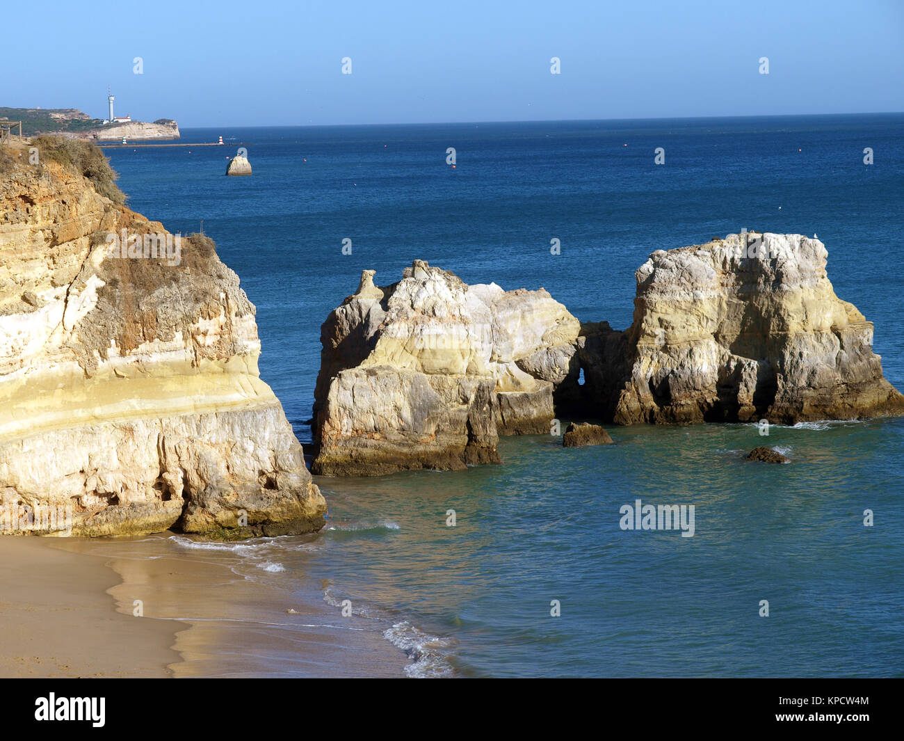 Colorful rock cliffs of the Algarve in Portugal Stock Photo - Alamy