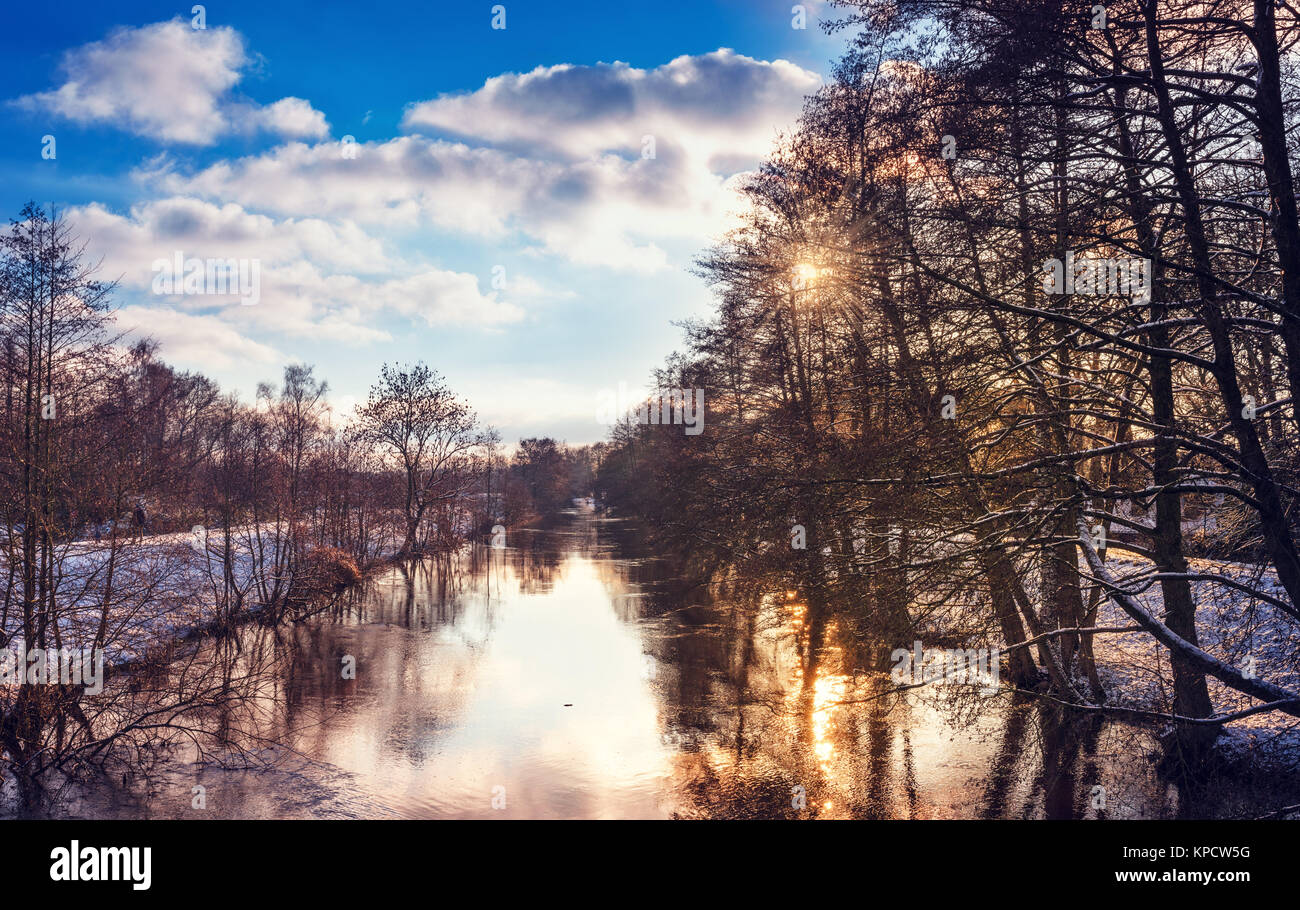 winter landscape with color look Stock Photo - Alamy