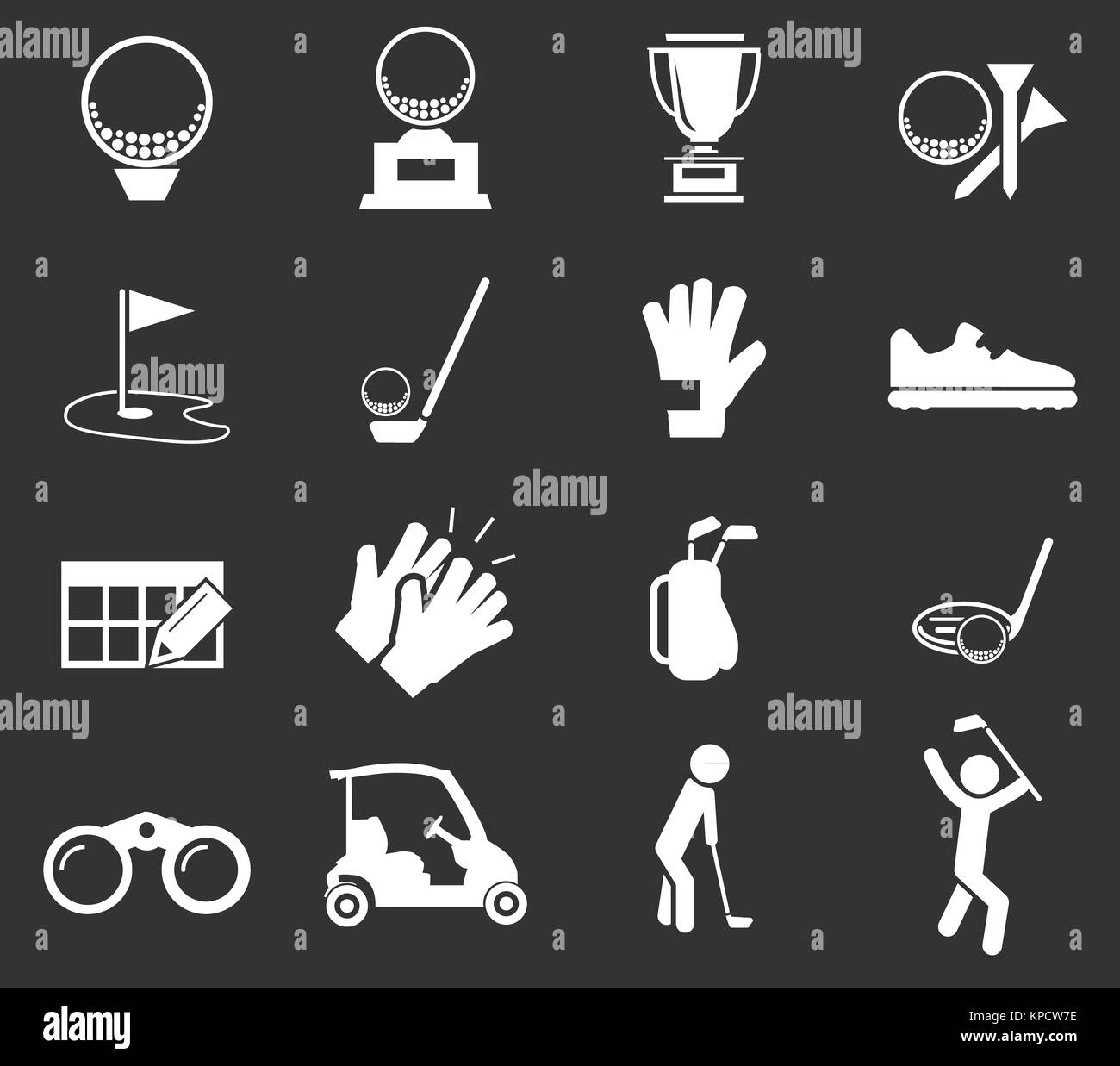 Golf icons set Stock Photo - Alamy