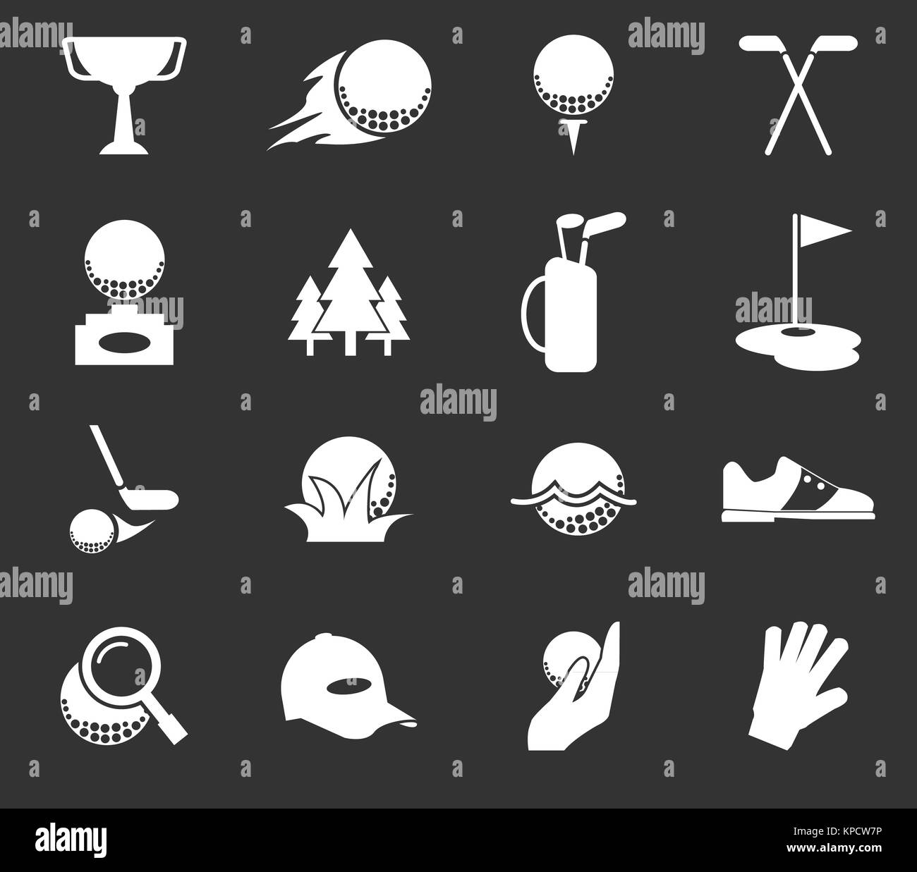 Golf icons set Stock Photo - Alamy