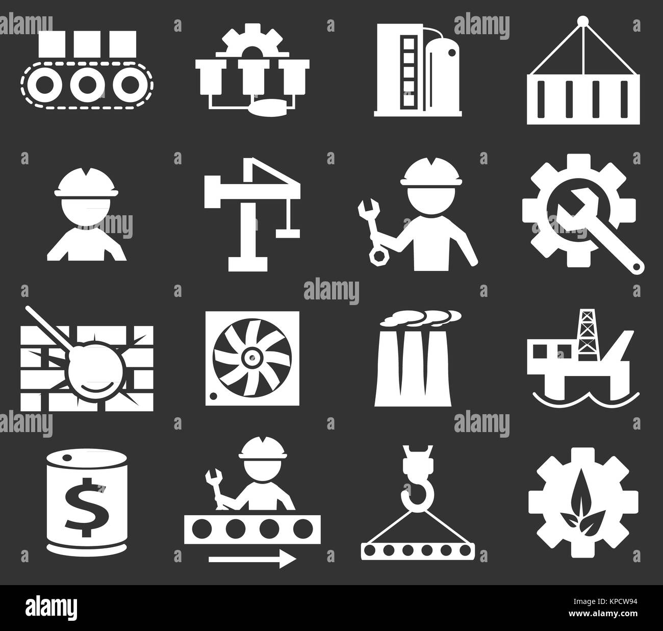 Industry icons set Stock Photo - Alamy
