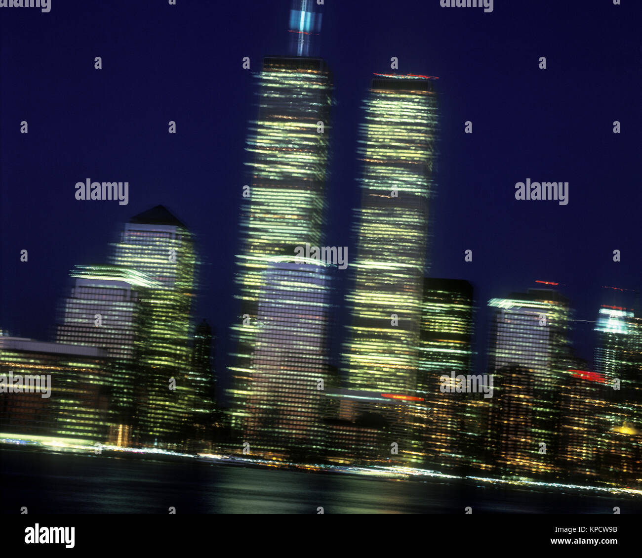 1998 HISTORICAL TWIN TOWERS (©MINORU YAMASAKI 1973) DOWNTOWN SKYLINE ...