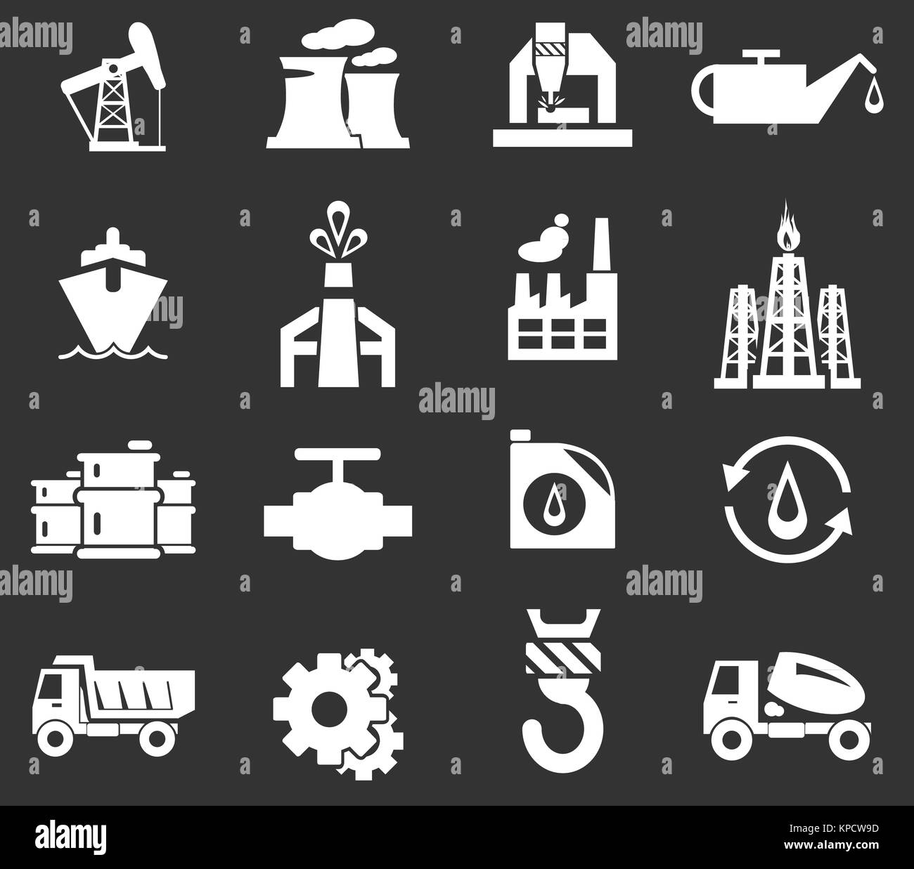 Industry icons set Stock Photo - Alamy