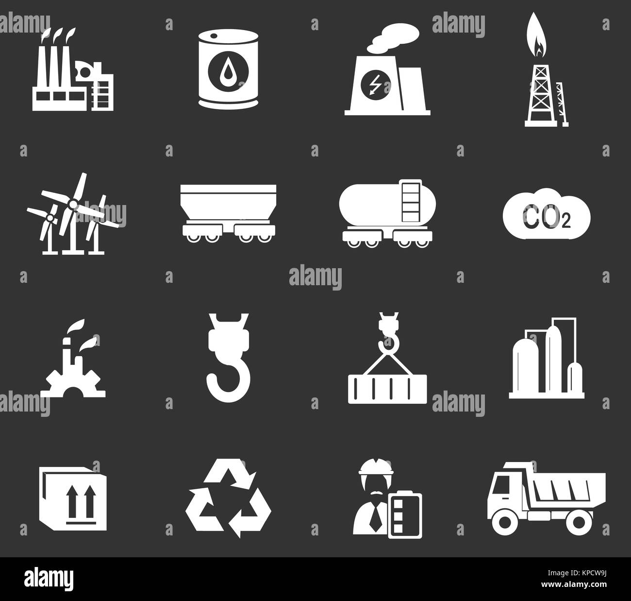 Industry icons set Stock Photo - Alamy