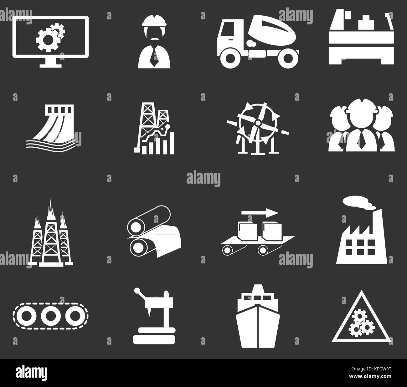 Industry icons set Stock Photo - Alamy
