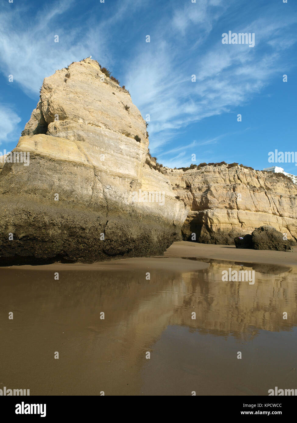 Colorful rock cliffs of the Algarve in Portugal Stock Photo - Alamy