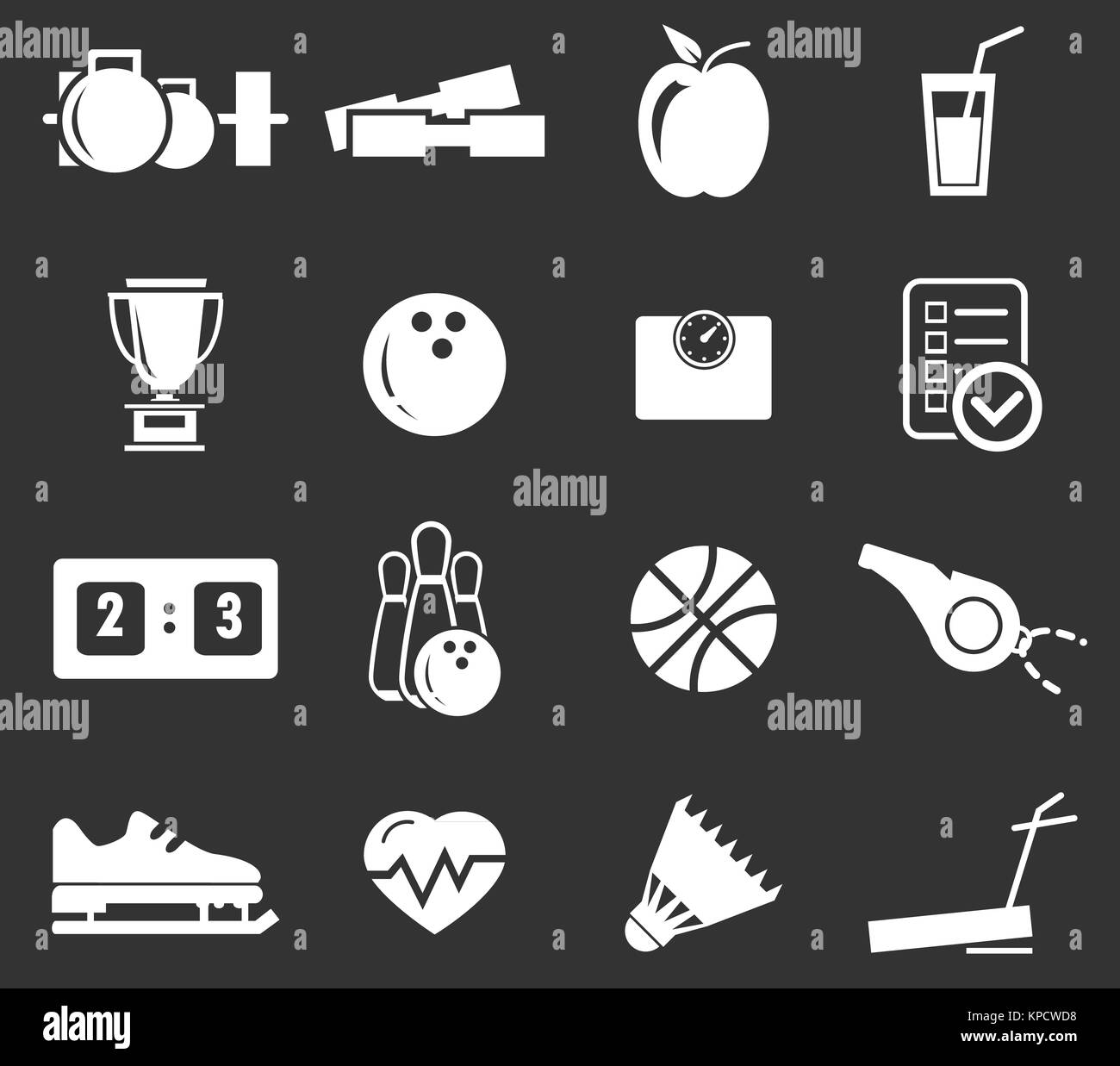 Sports icons set Stock Photo - Alamy