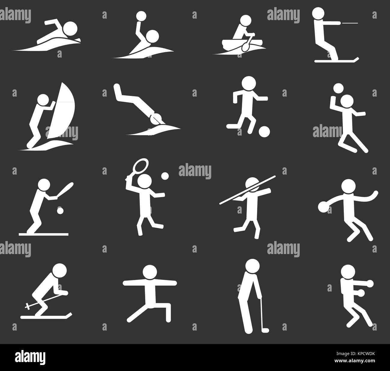 Sports icons set Stock Photo - Alamy