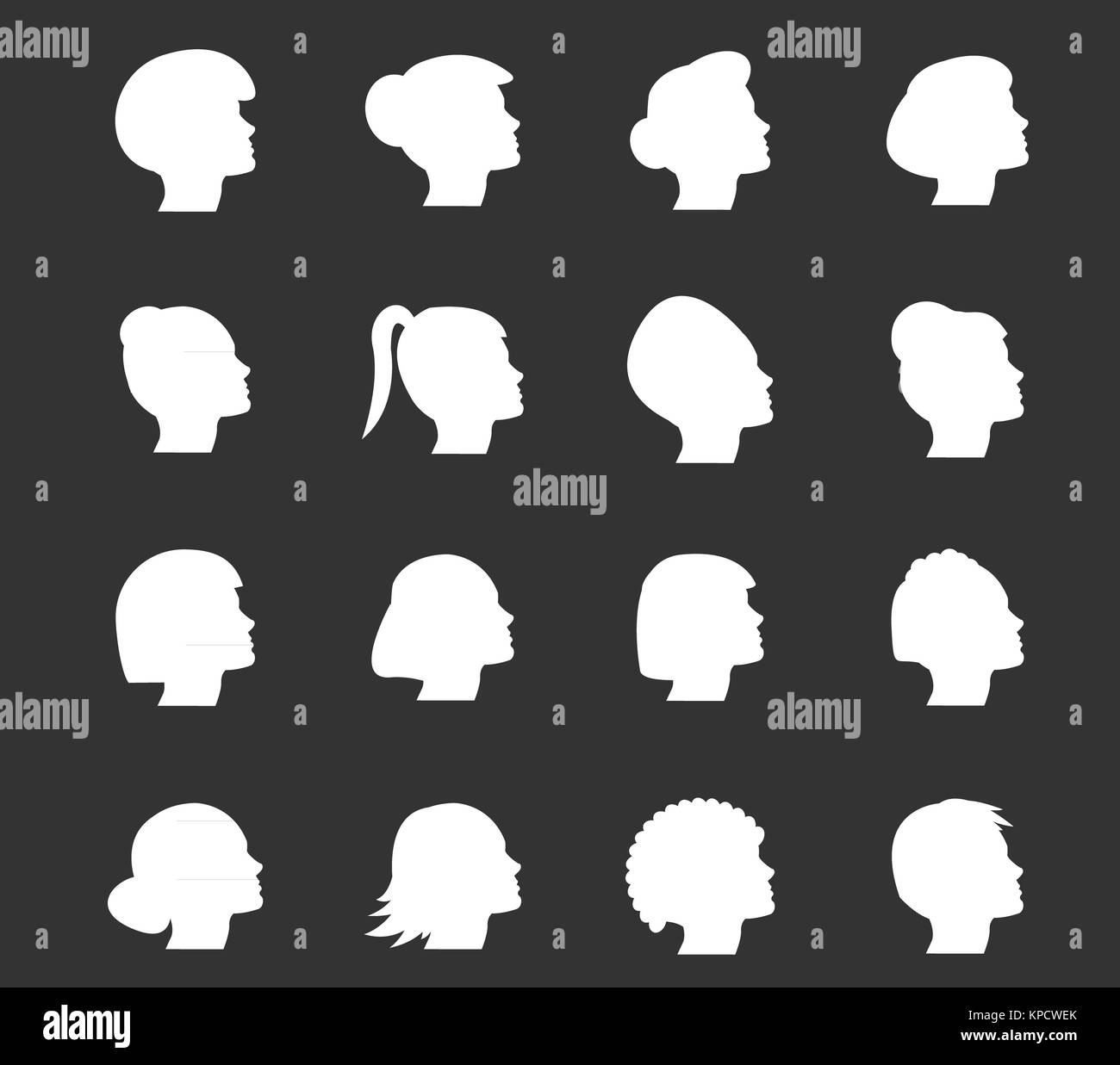 Woman icons set Stock Photo - Alamy