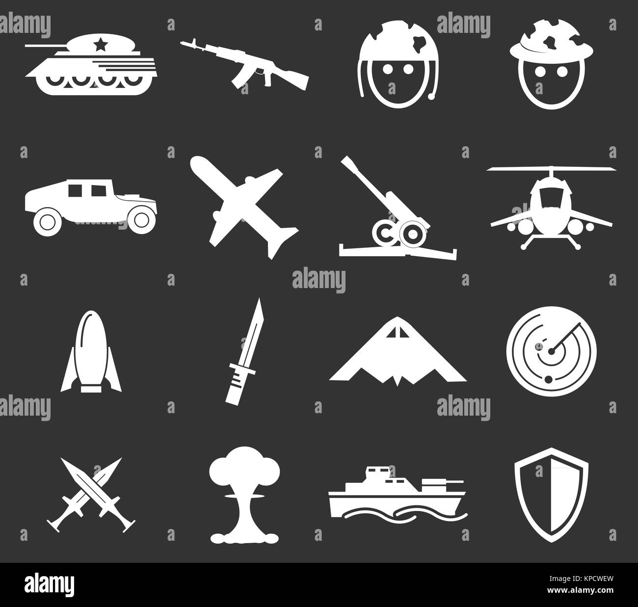 Military and war icons Stock Photo - Alamy
