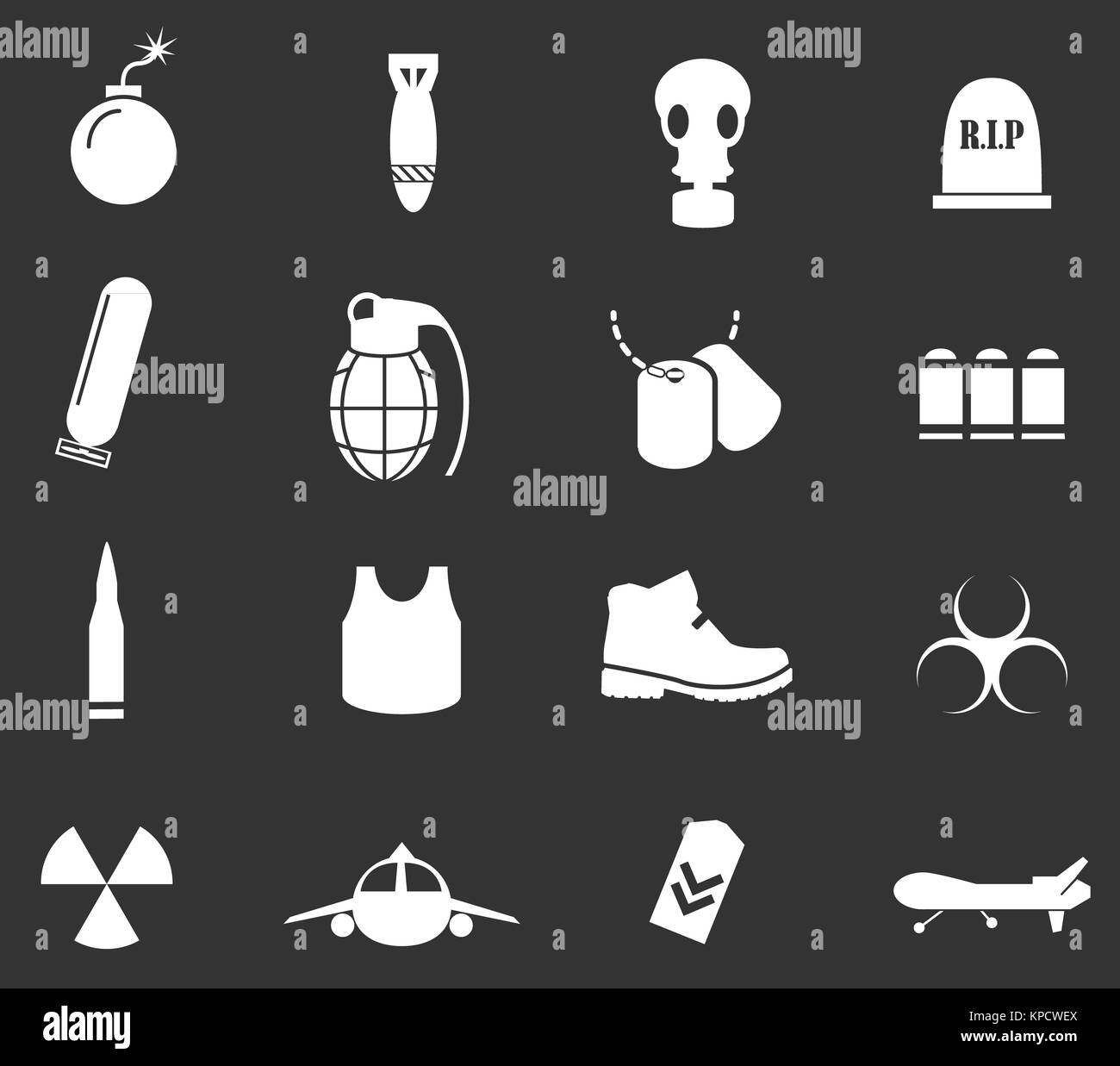 Military and war icons Stock Photo - Alamy