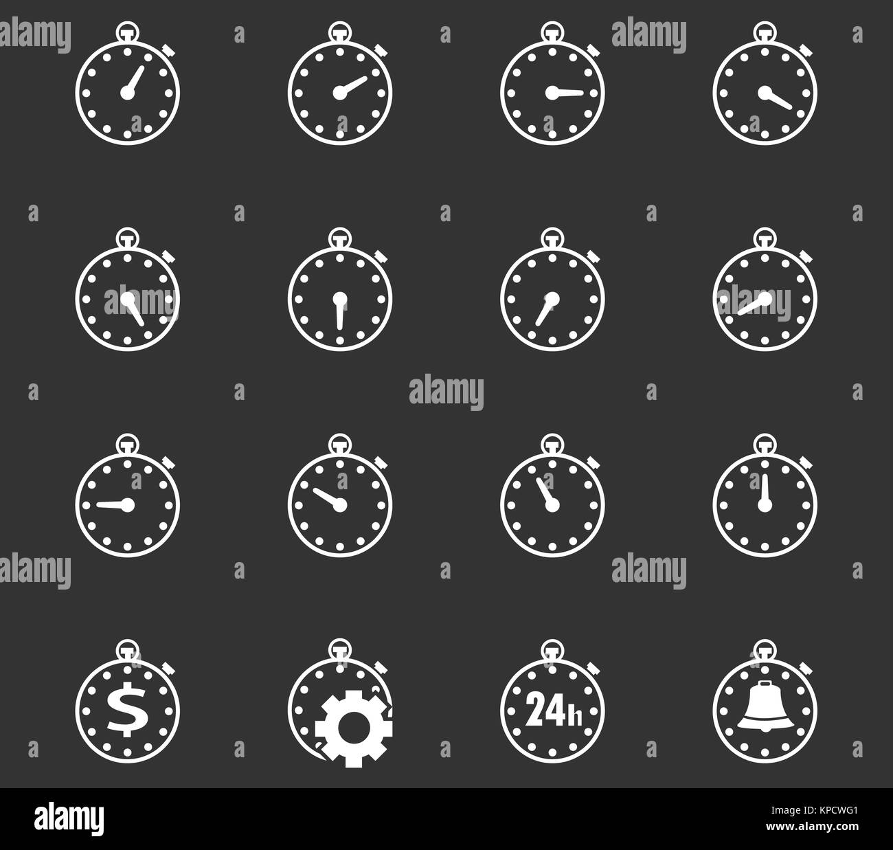 Timer icon set Stock Photo - Alamy