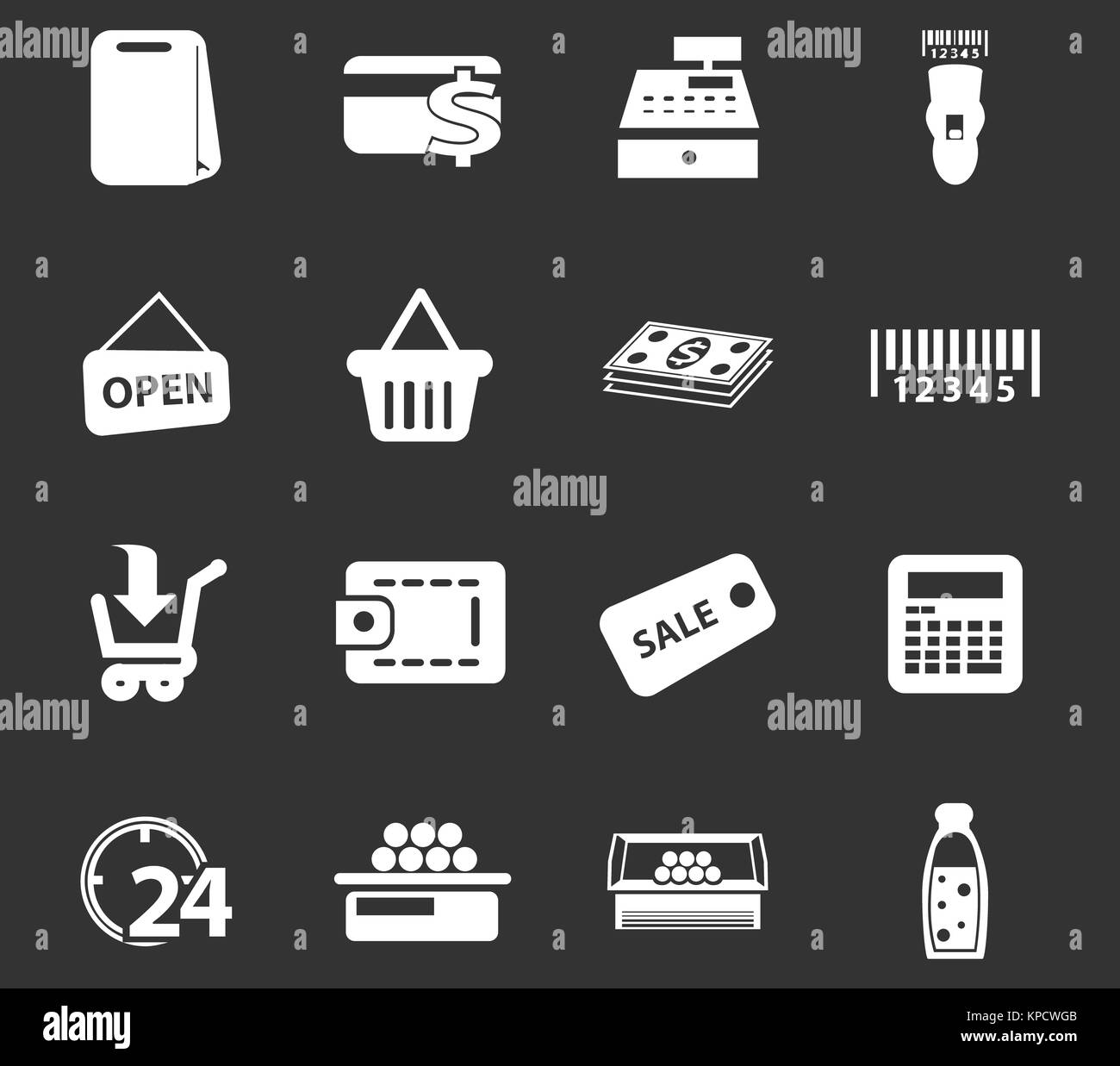 Grocery store icon Stock Photo - Alamy