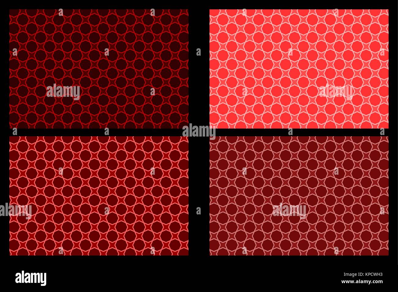 Four pointed star - black and red - vector pattern - set Stock Vector ...
