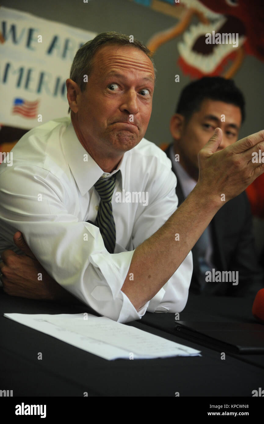 NEW YORK, NY - JULY 14: Martin O'Malley holds immigration roundtable at ...