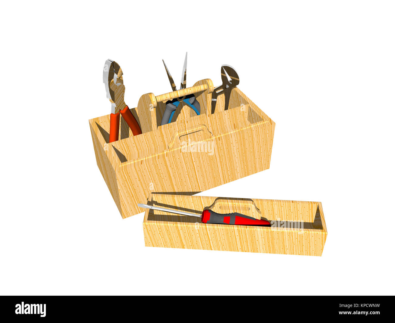 tools released in toolbox Stock Photo - Alamy
