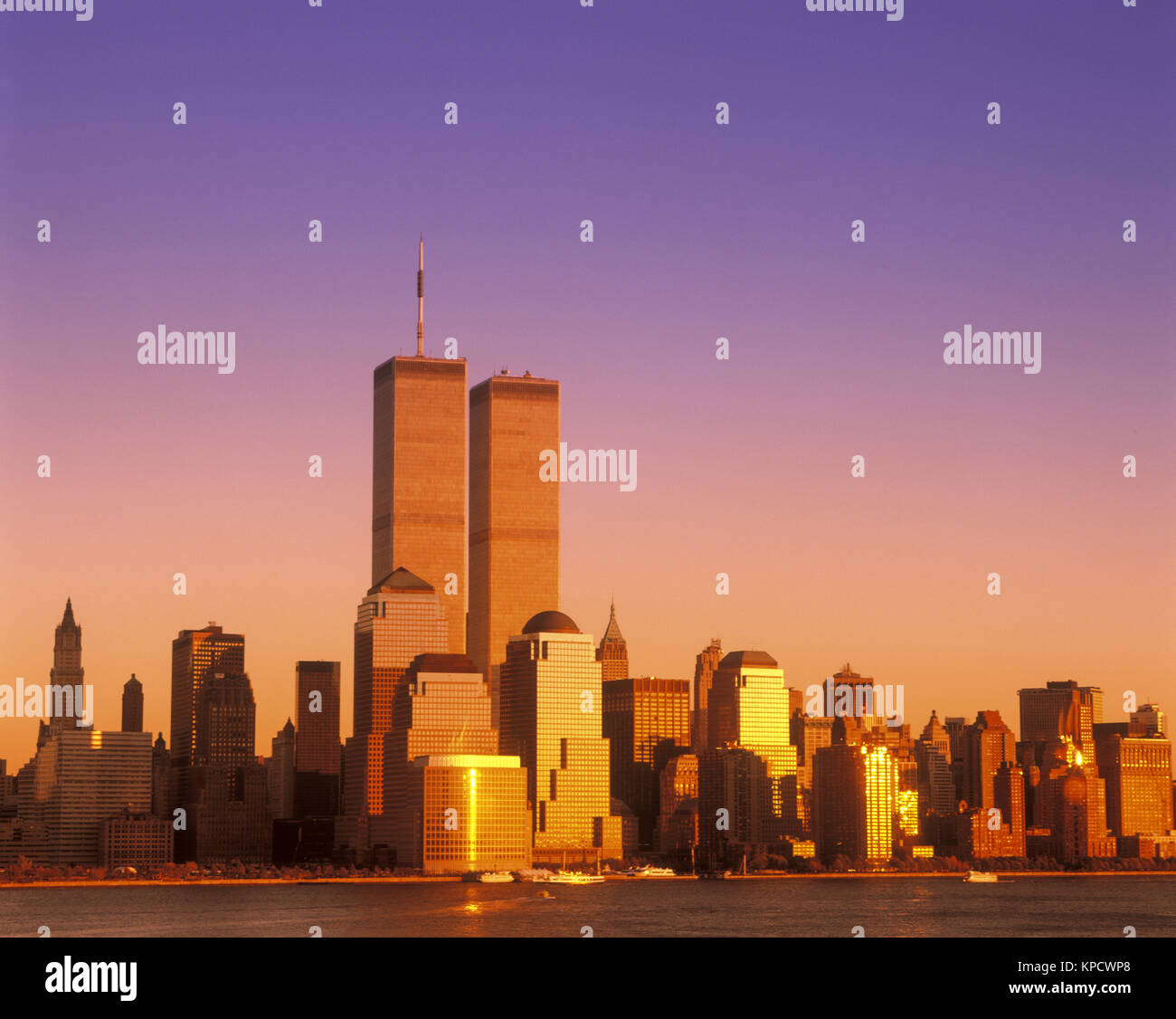 1998 HISTORICAL TWIN TOWERS (©MINORU YAMASAKI 1973) DOWNTOWN SKYLINE ...