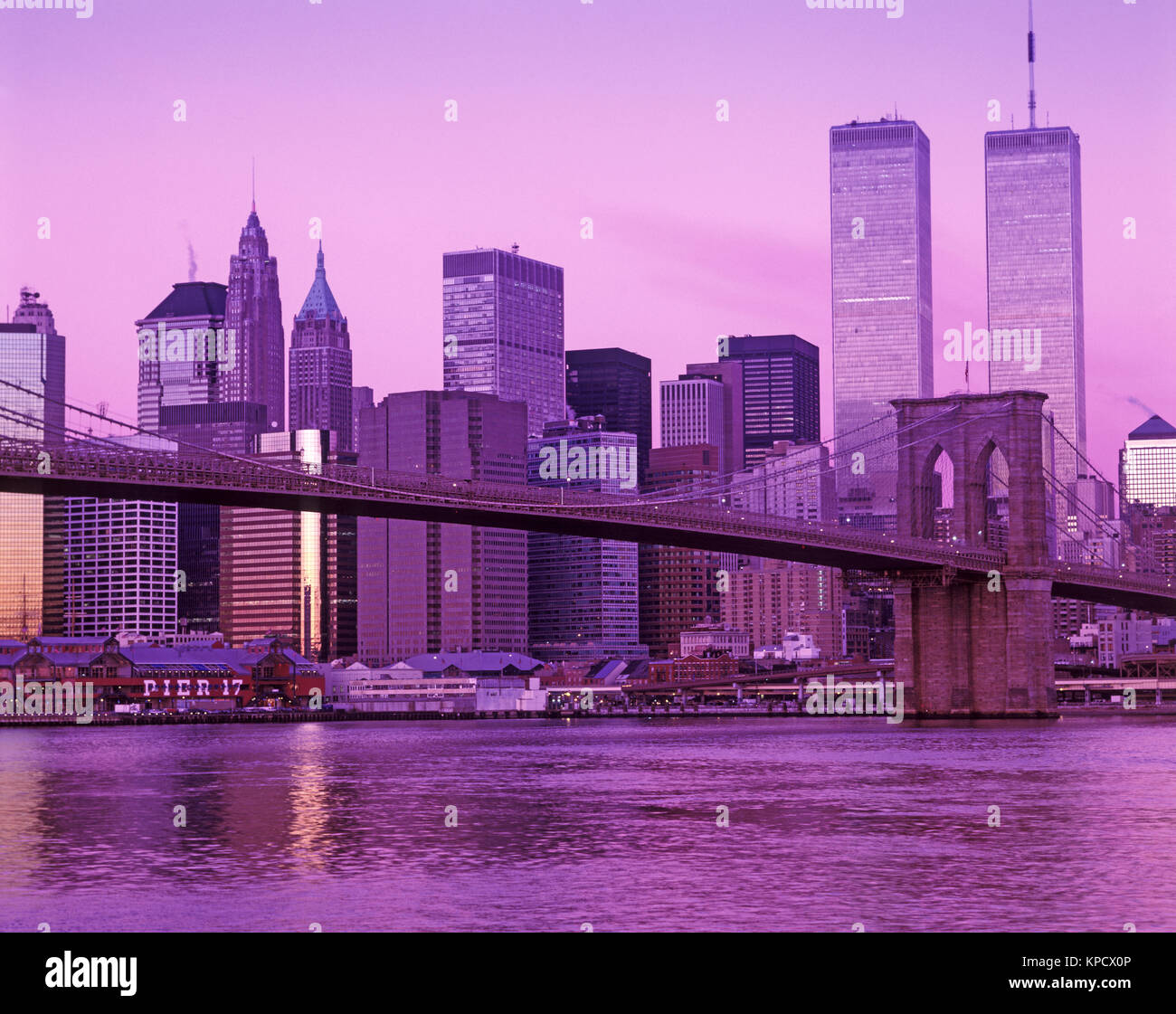 1998 HISTORICAL BROOKLYN BRIDGE (©J & W ROEBLING 1876) TWIN TOWERS ...