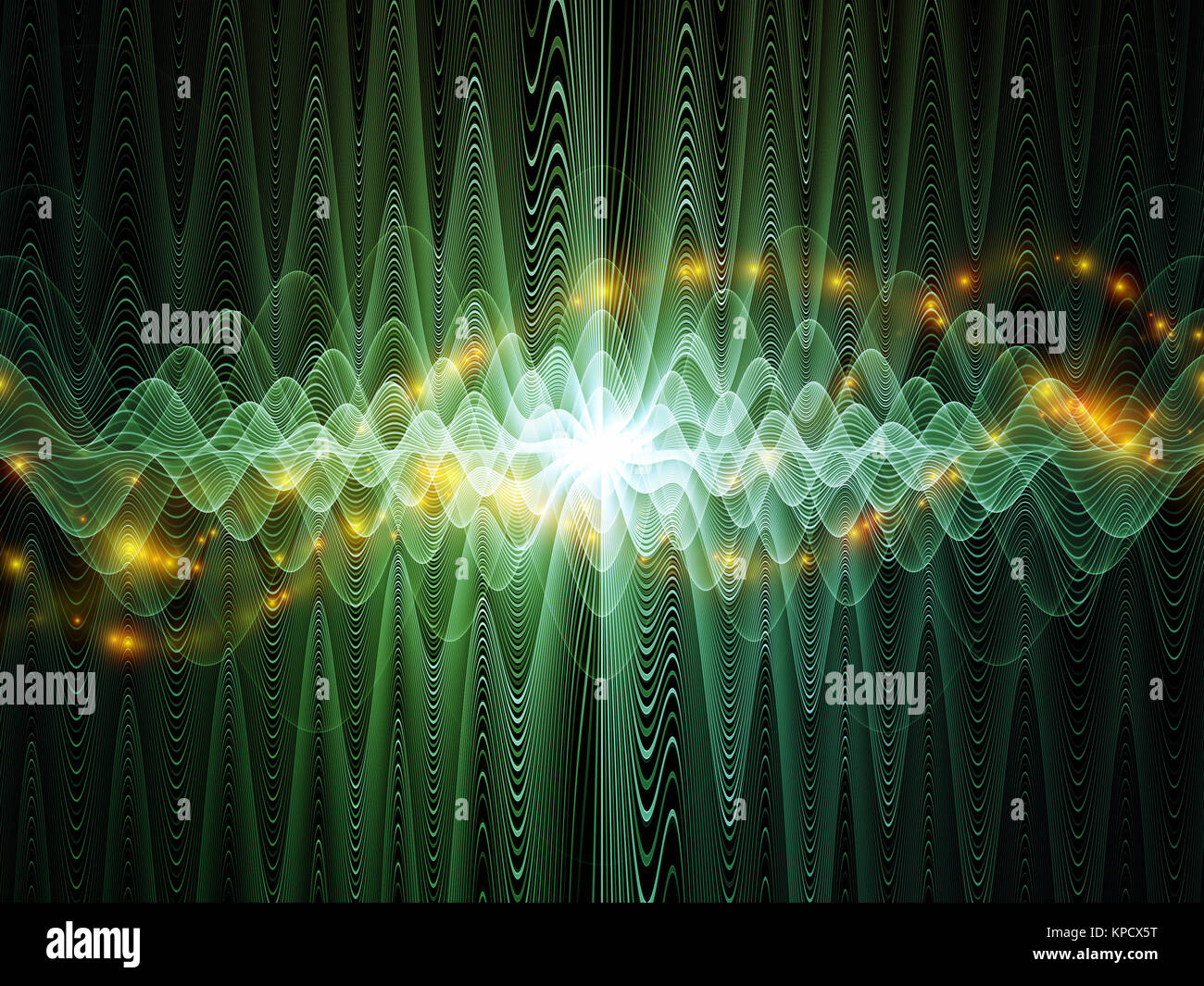Virtual Light Waves Stock Photo - Alamy