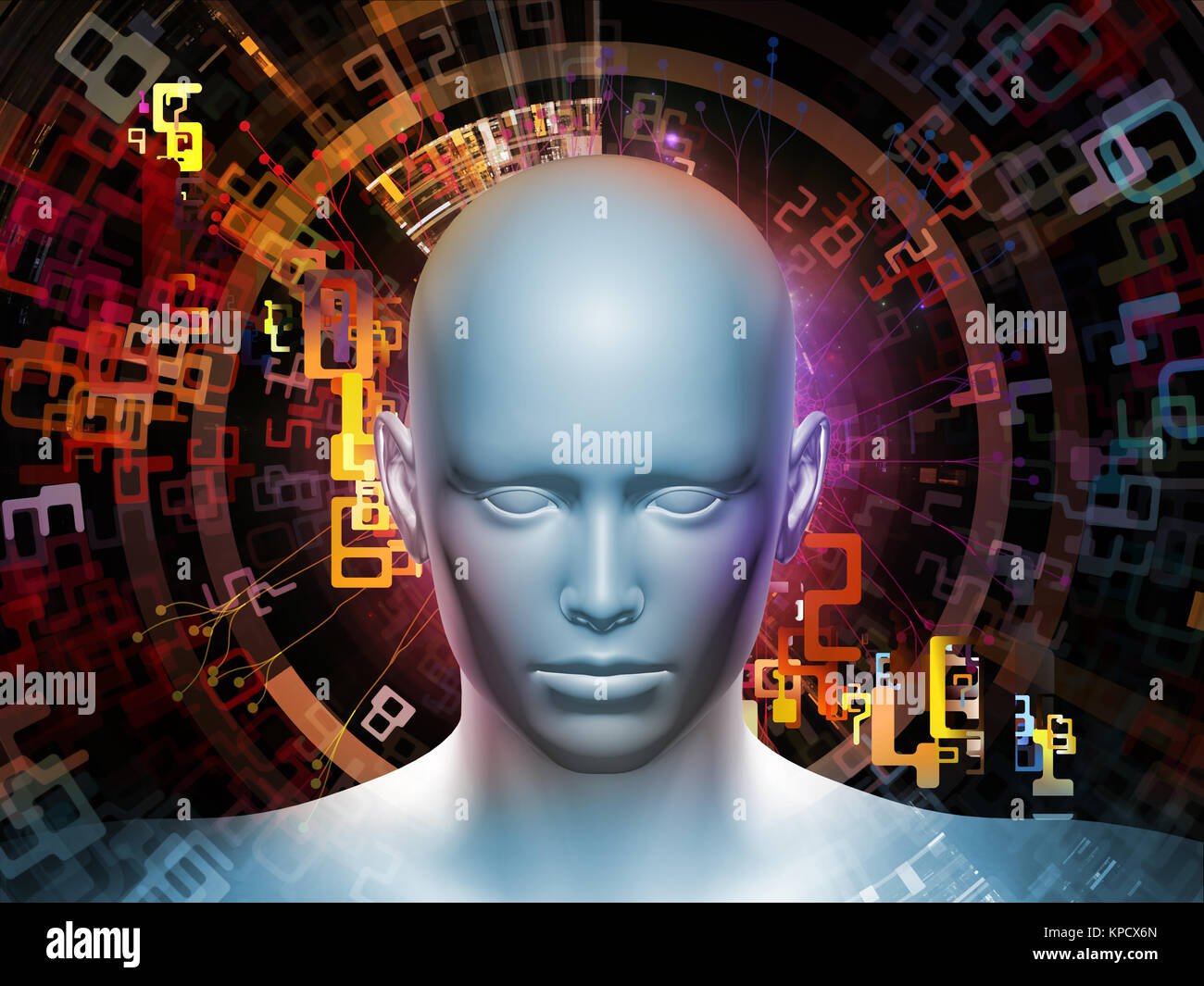 Modern Digital Thoughts Stock Photo - Alamy