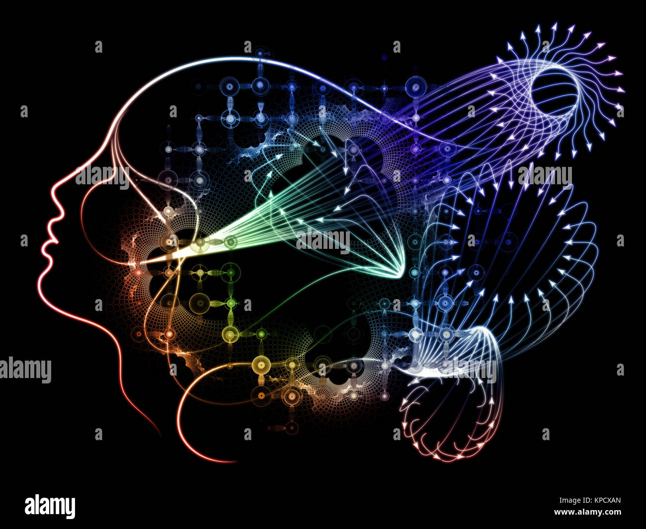 Philosophy of artificial intelligence background hi-res stock ...