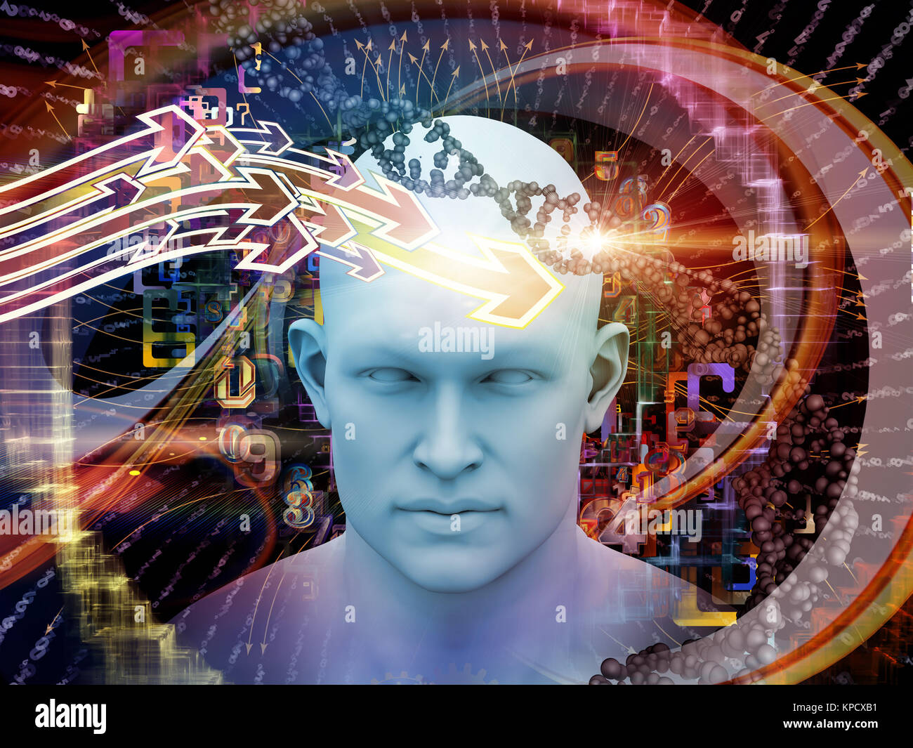Realms of Digital Thoughts Stock Photo - Alamy