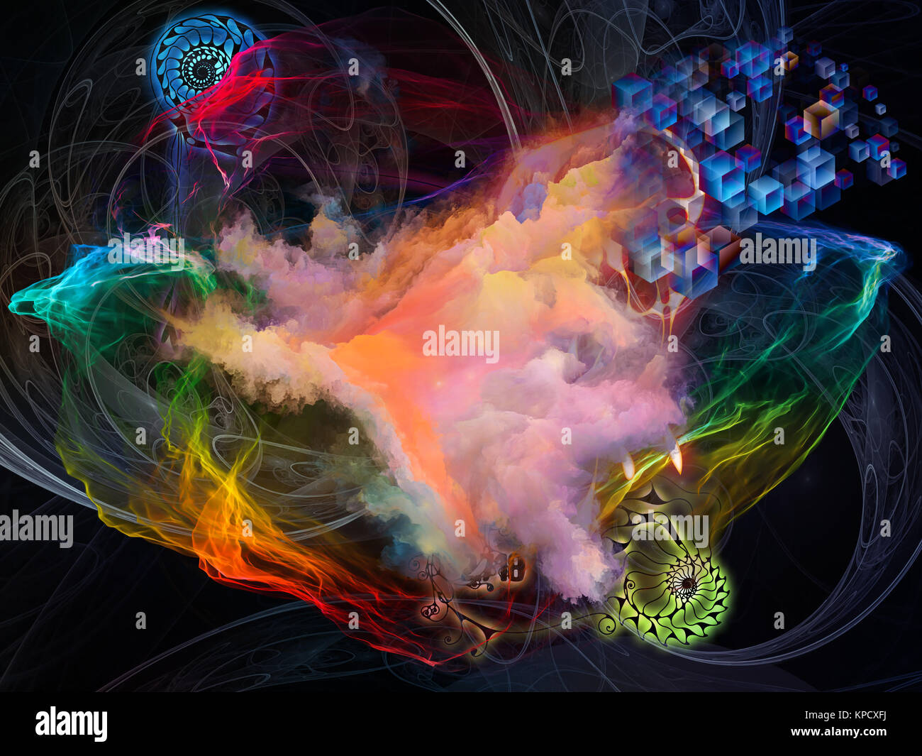 Math Visualization Backdrop Stock Photo - Alamy