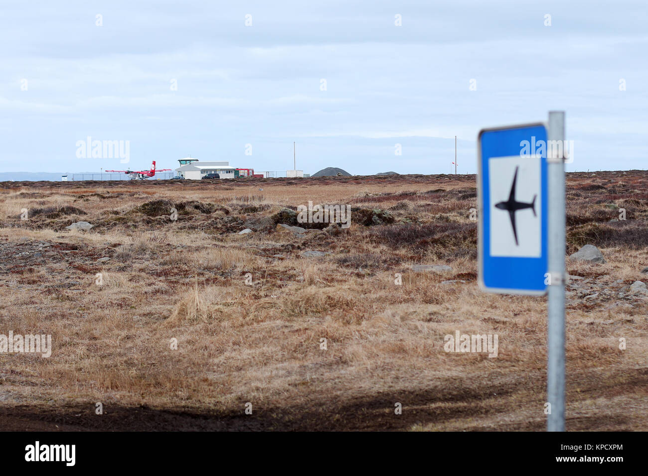 remote lonely airport in Iceland Stock Photo - Alamy