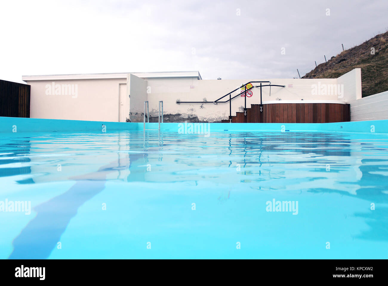 warm geothermal swimming pool water surface Stock Photo - Alamy