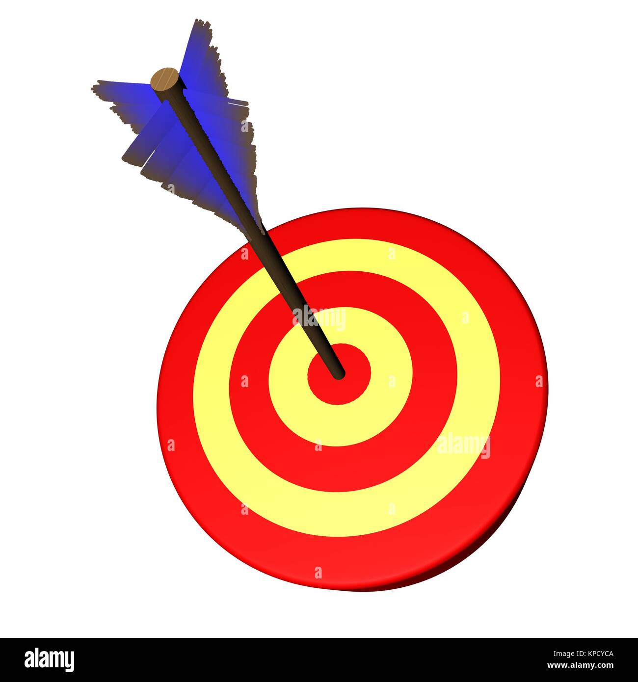 Arrow on target Stock Photo - Alamy