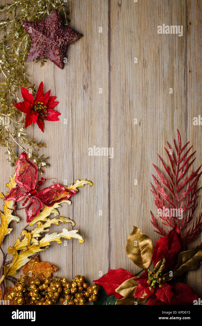 Christmas decorations frame Stock Photo - Alamy