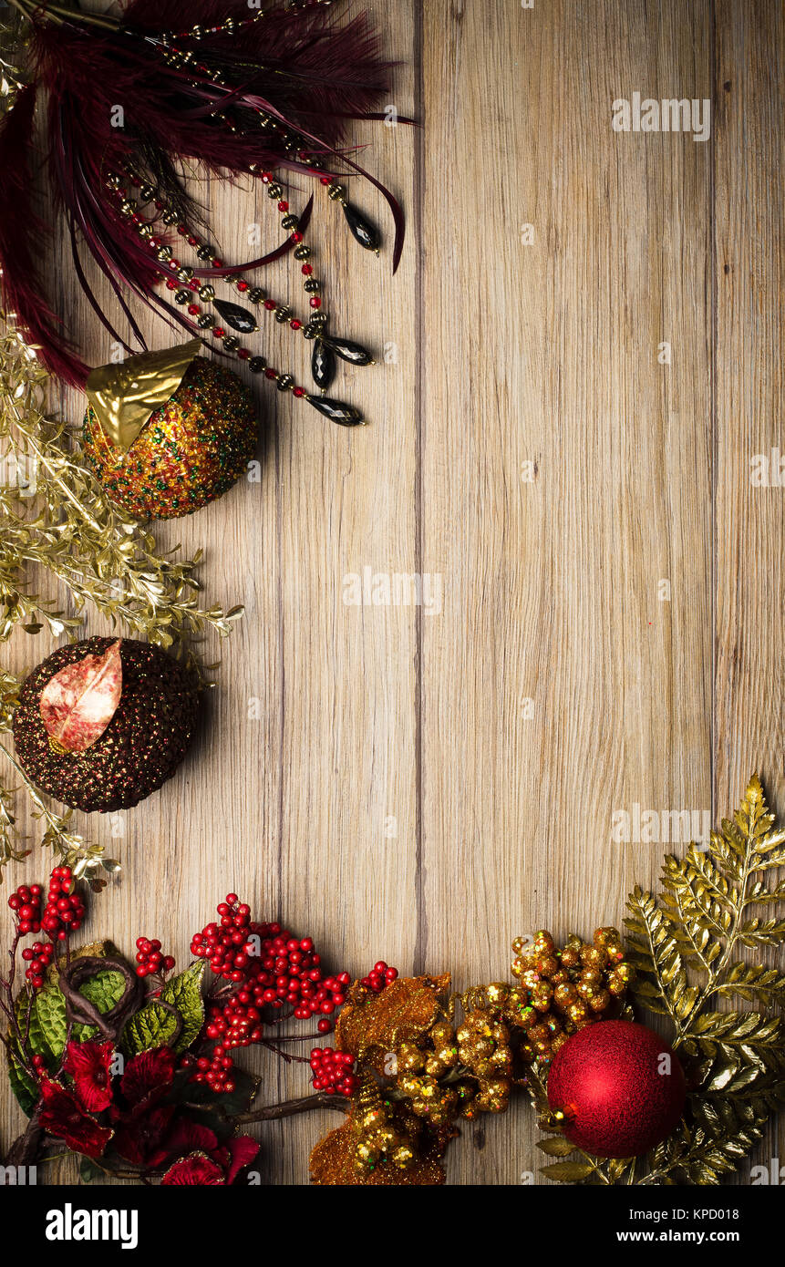 Christmas decorations frame Stock Photo - Alamy